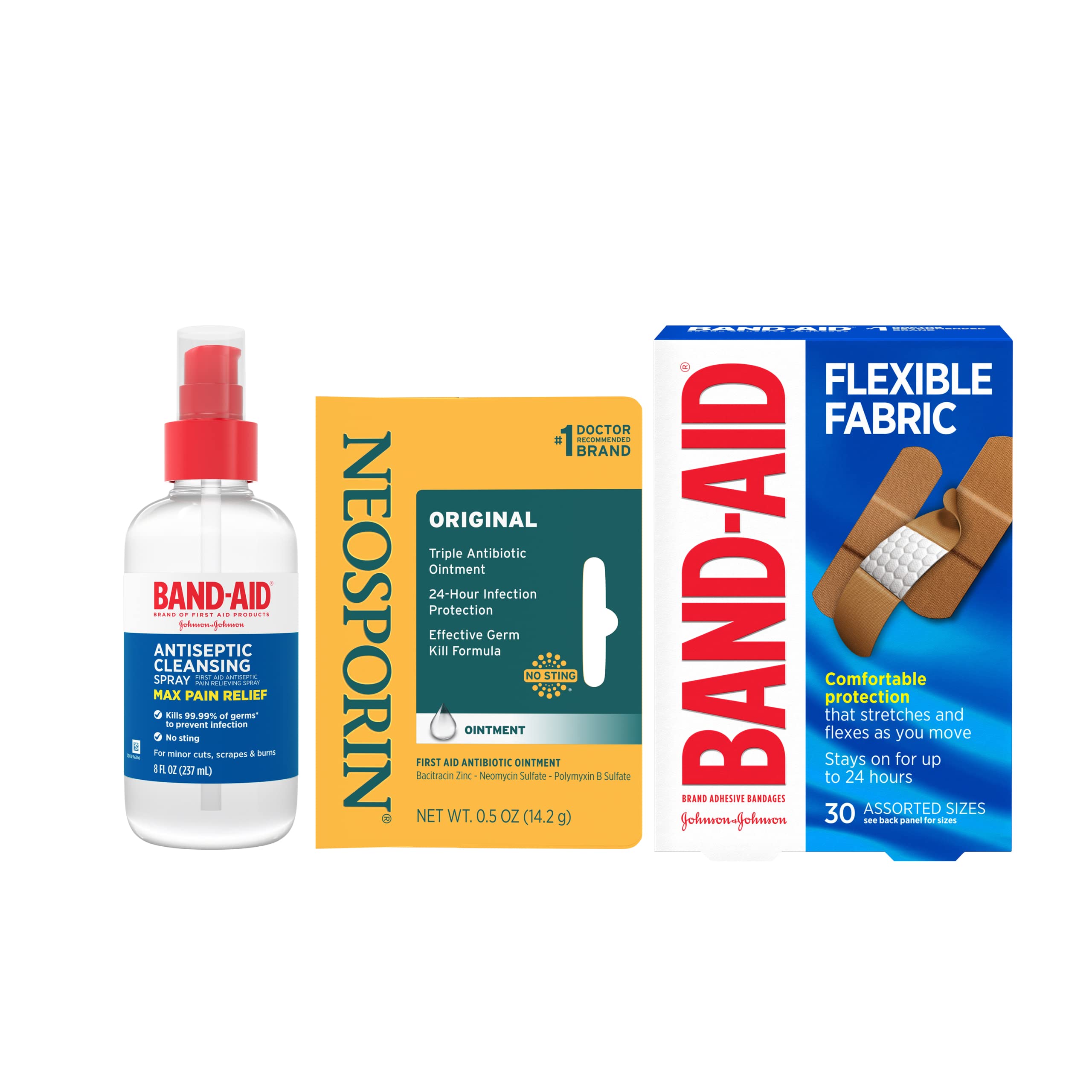 Buy Band-Aid Brand Antiseptic Cleansing Spray, 8 fl. oz, + Neosporin ...