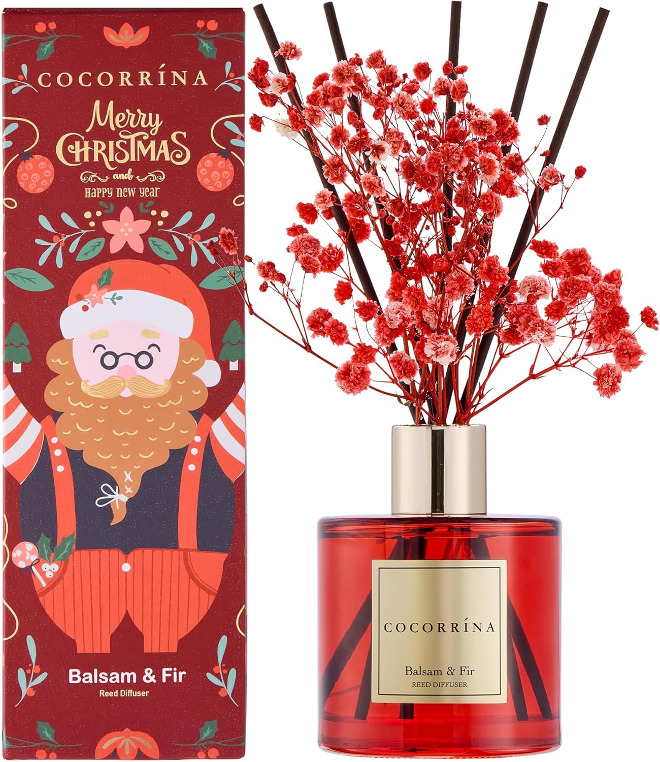 COCORRÍNA Reed Diffuser - Balsam & Fir 6.7 Fl.oz Diffuser with 8 Sticks ...