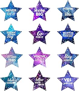 Amazon.com : Pajean 48 Pcs Star Positive Bulletin Board Decorations ...