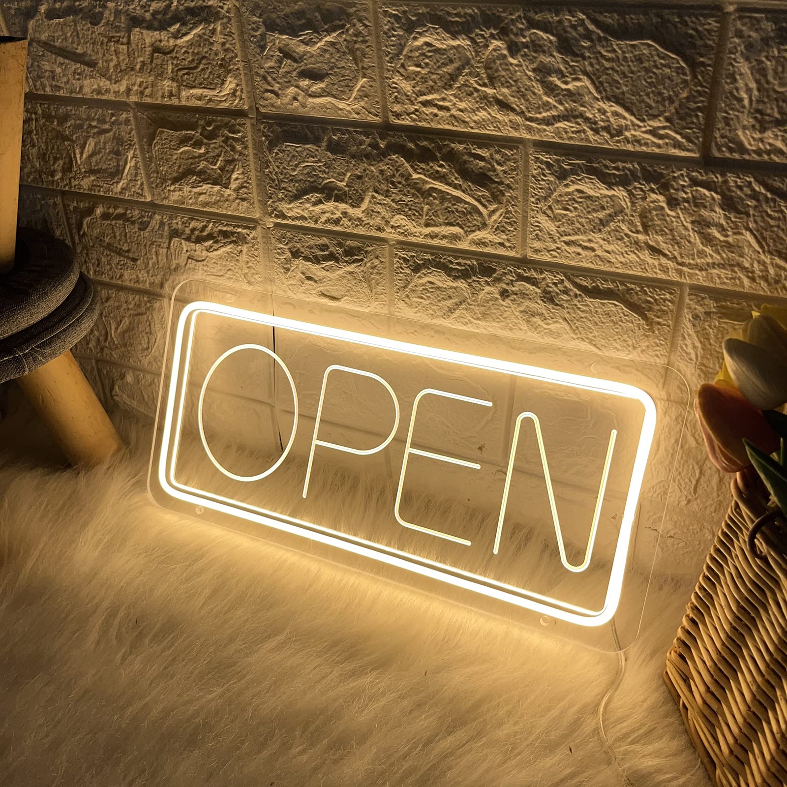 Neon Open Sign for Business, Personalized LED Open Light Up Sign ...