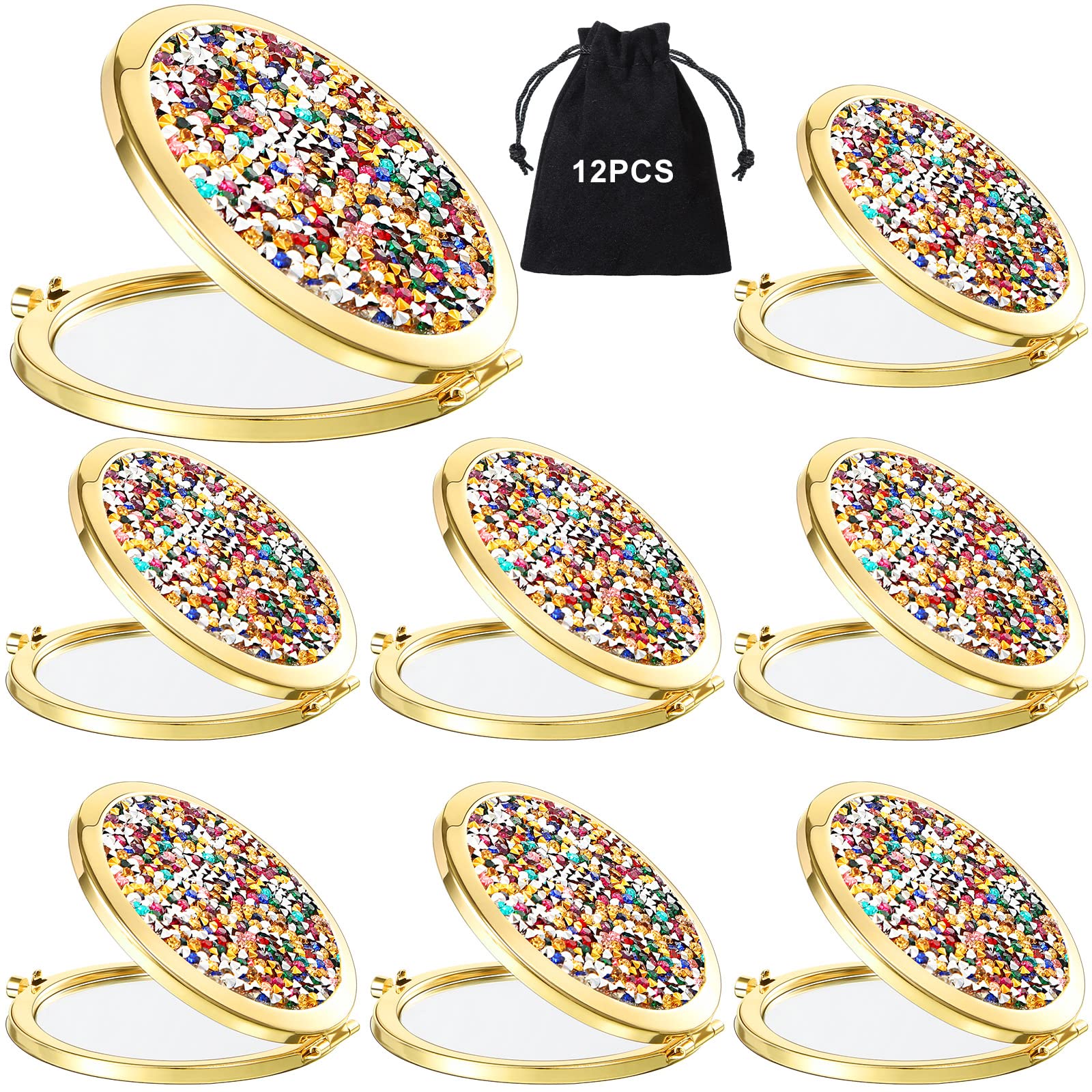 Amazon.com: Cindeer 6 Pcs Small Compact Mirror Folding Pocket Makeup ...