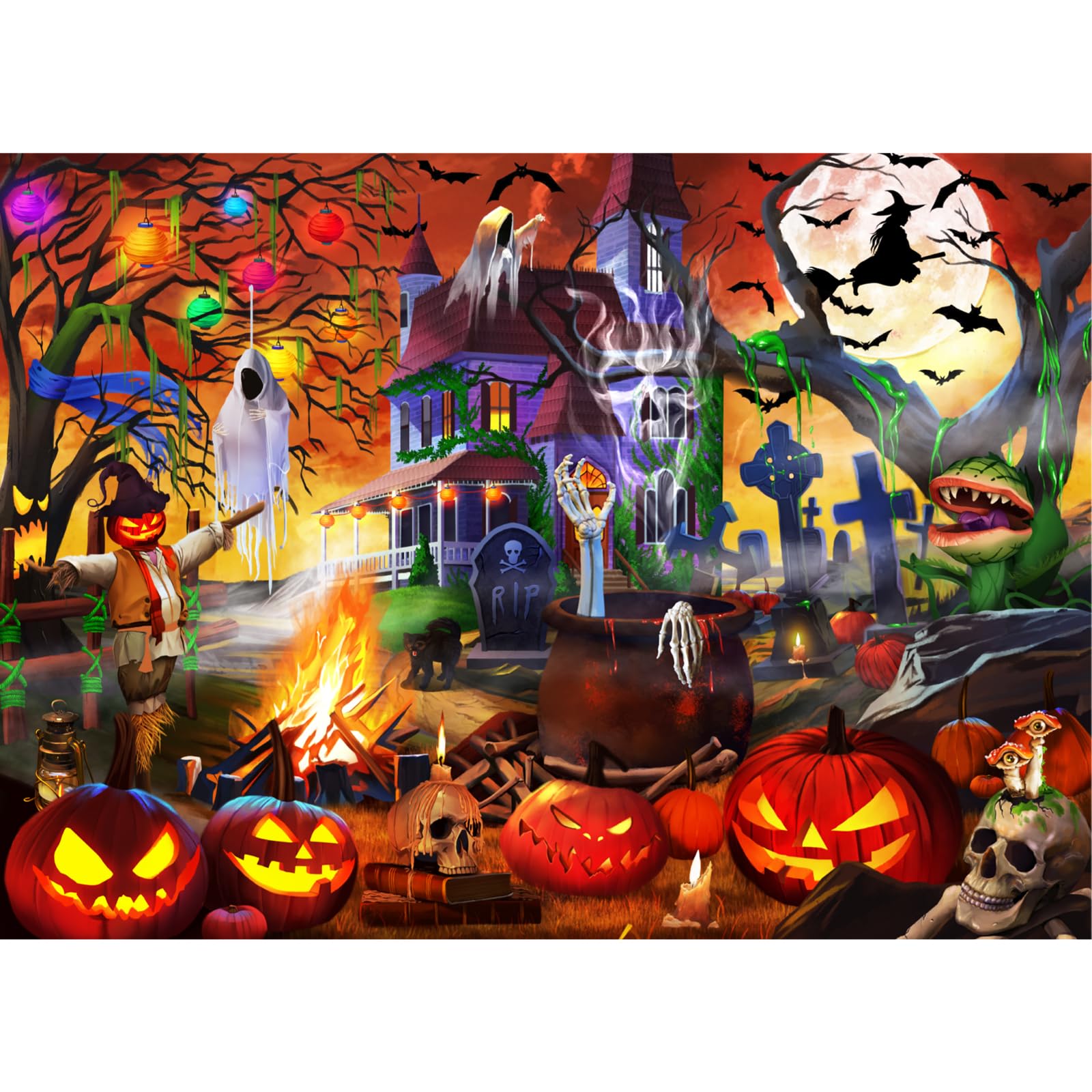 Amazon.com: Halloween Jigsaw Puzzles for Adults 500 PCS Halloween ...