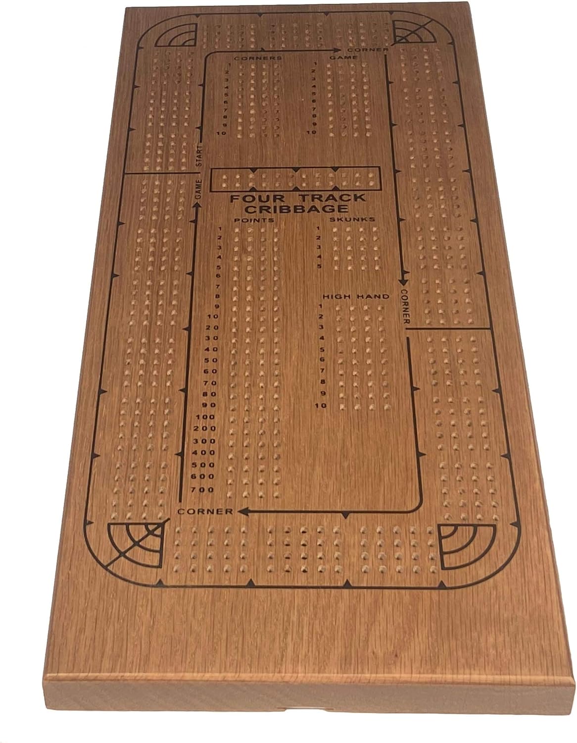 Amazon.com: WE Games Large Wooden Cribbage Board Game Set 16.5 in ...