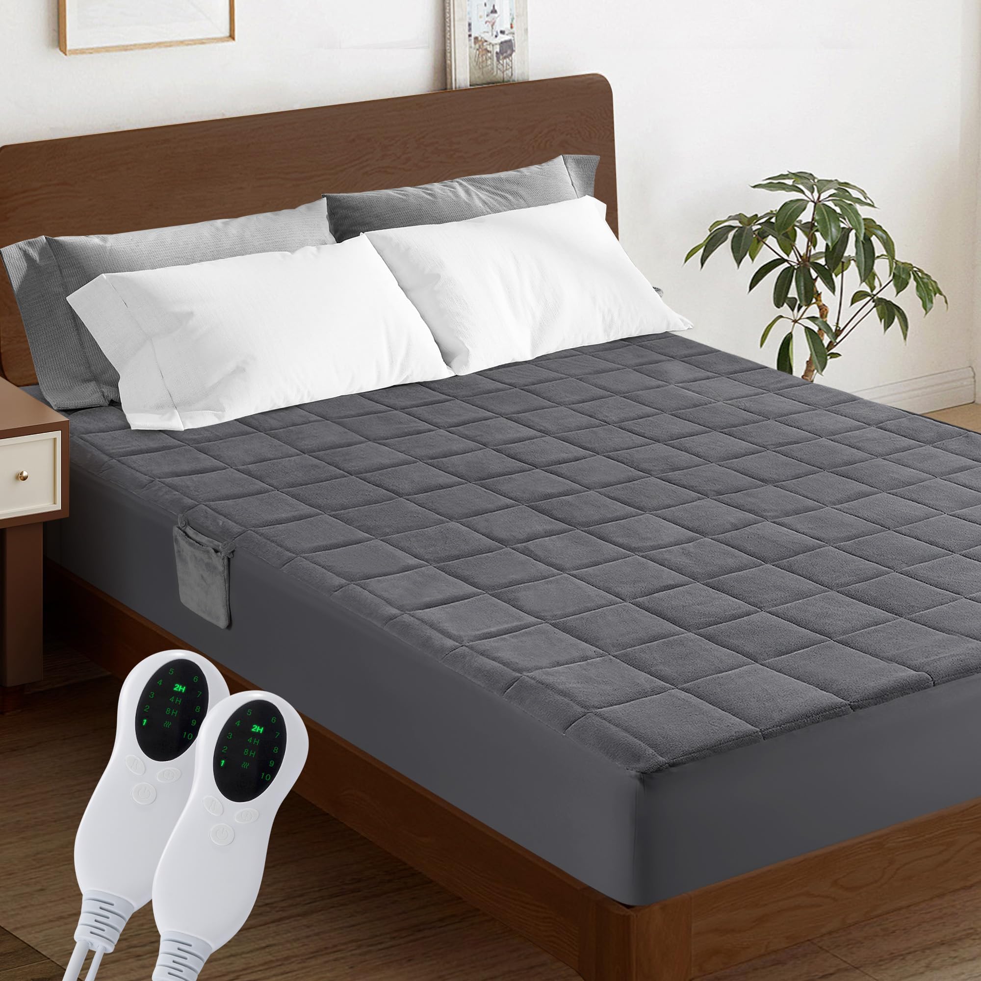 Amazon.com: Ayge King Size Heated Mattress Pad with Dual Control - Auto ...