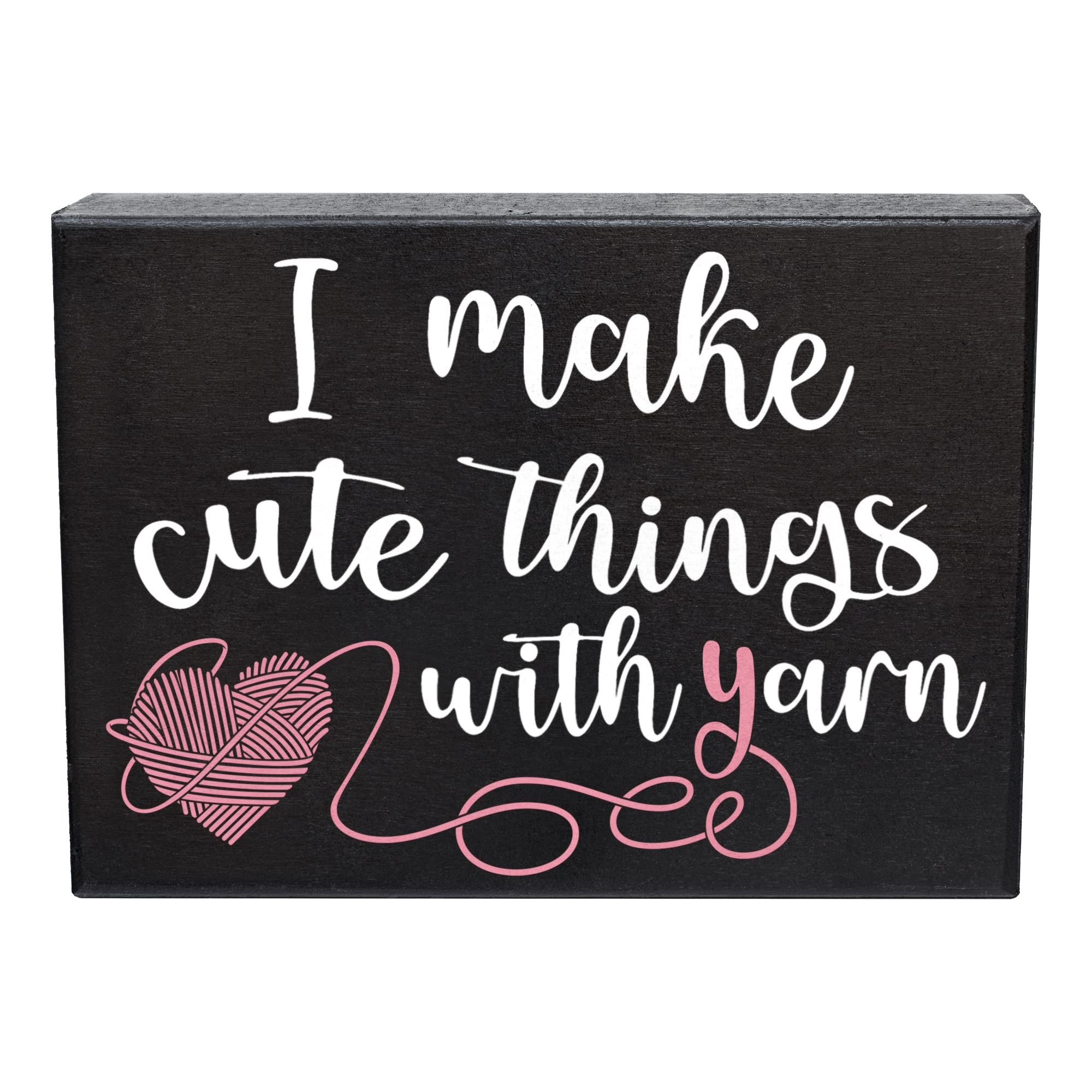Amazon.com: JennyGems Yarn Lovers Gifts, Yarn Sign Craft Room Decor ...
