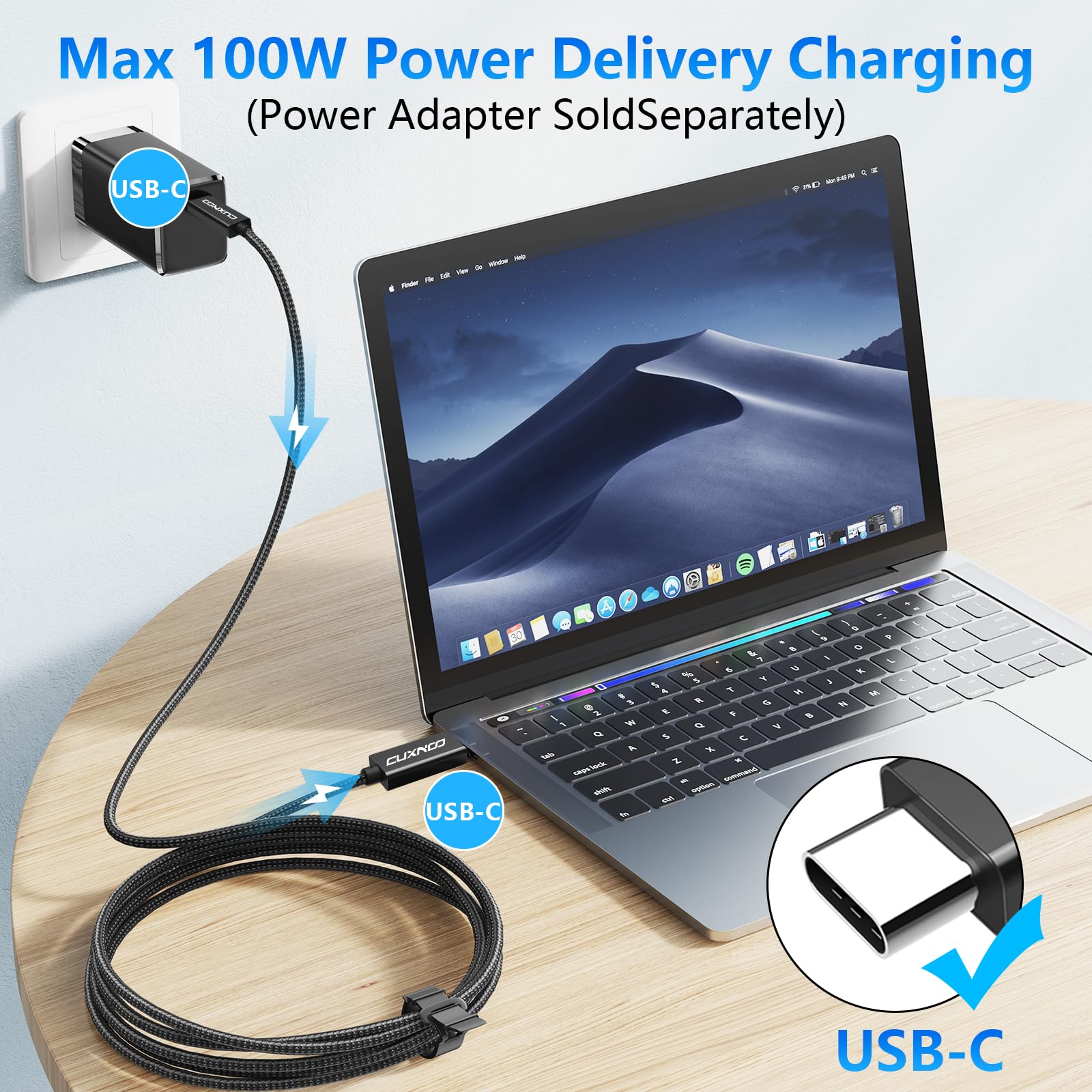 Snapklik.com : USB C-C Video Cable 3ft, 4K USB Type-C Monitor Cable ...