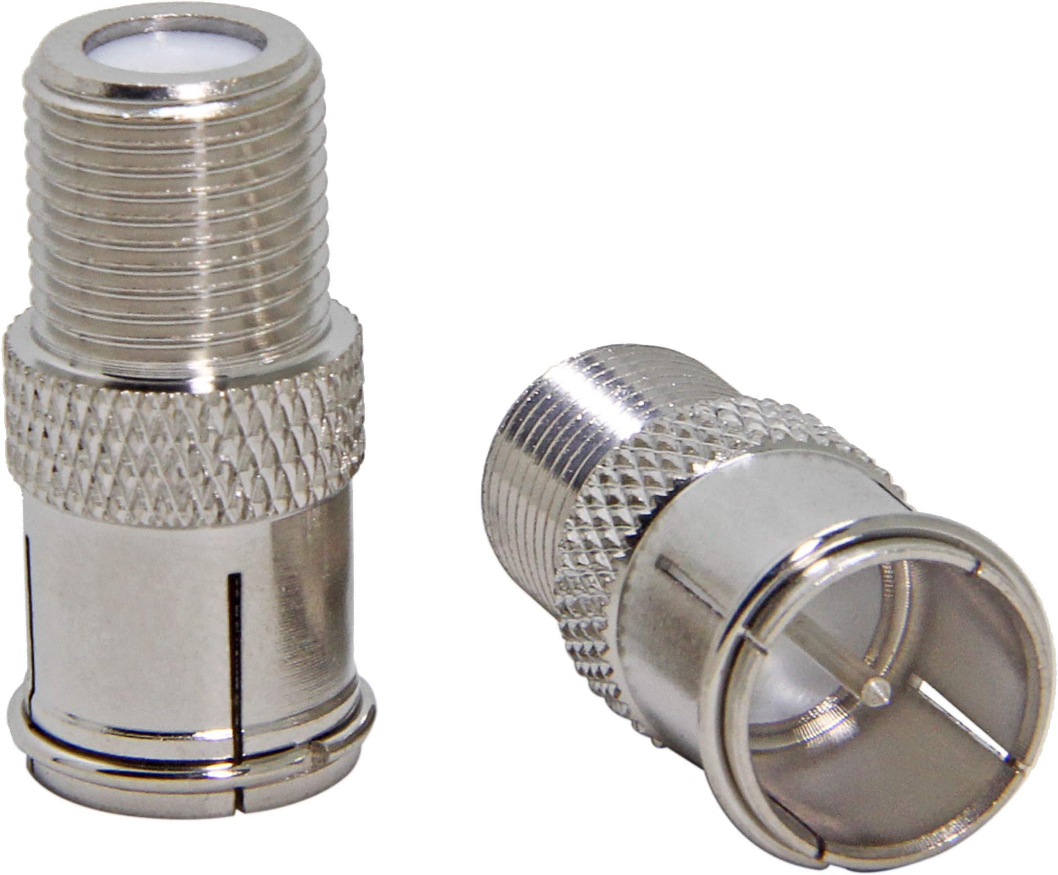 Coax Quick Connect, 2-Pack RFAdapter F Type Male to Female Push on ...