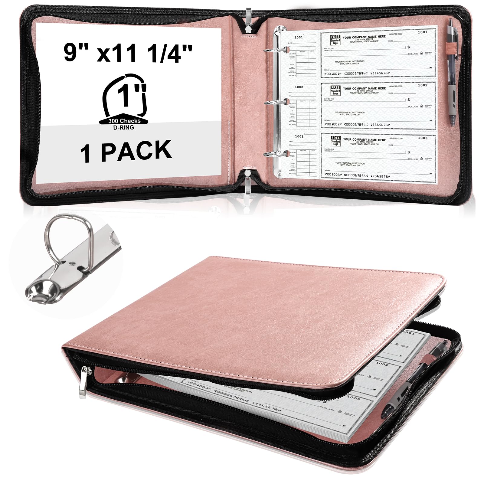 Compact Check Binder 3 Rings Check Binder For End-Stub Deskbook Checks ...