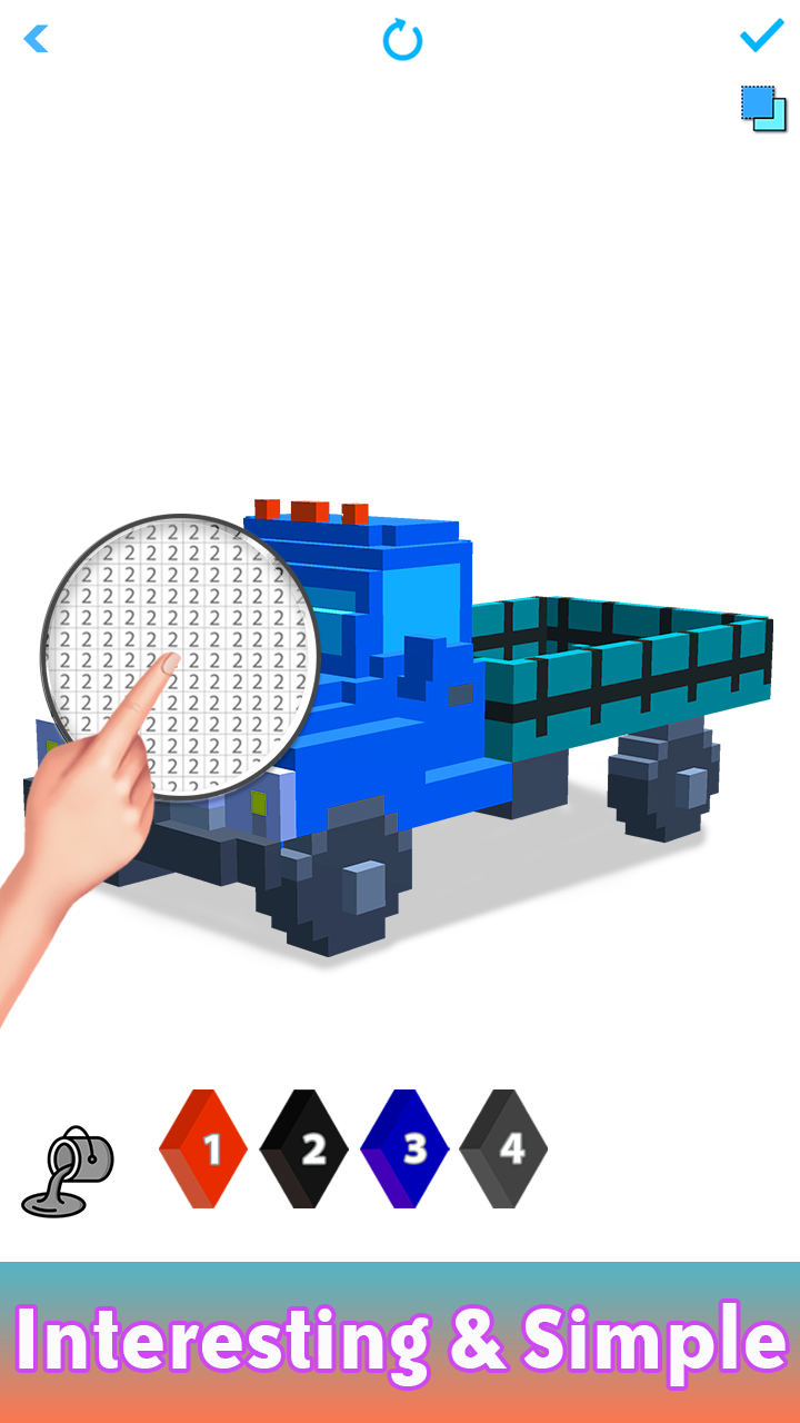 Vehicles 3D Color By Number - Voxel Cars Coloring Book - App on the ...