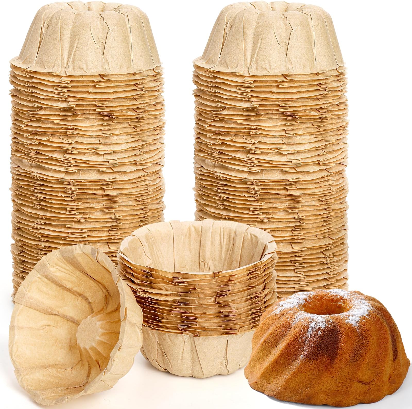 Amazon.com: Eaasty 100 Pieces Mini Fluted Tube Baking Mold Nonstick ...