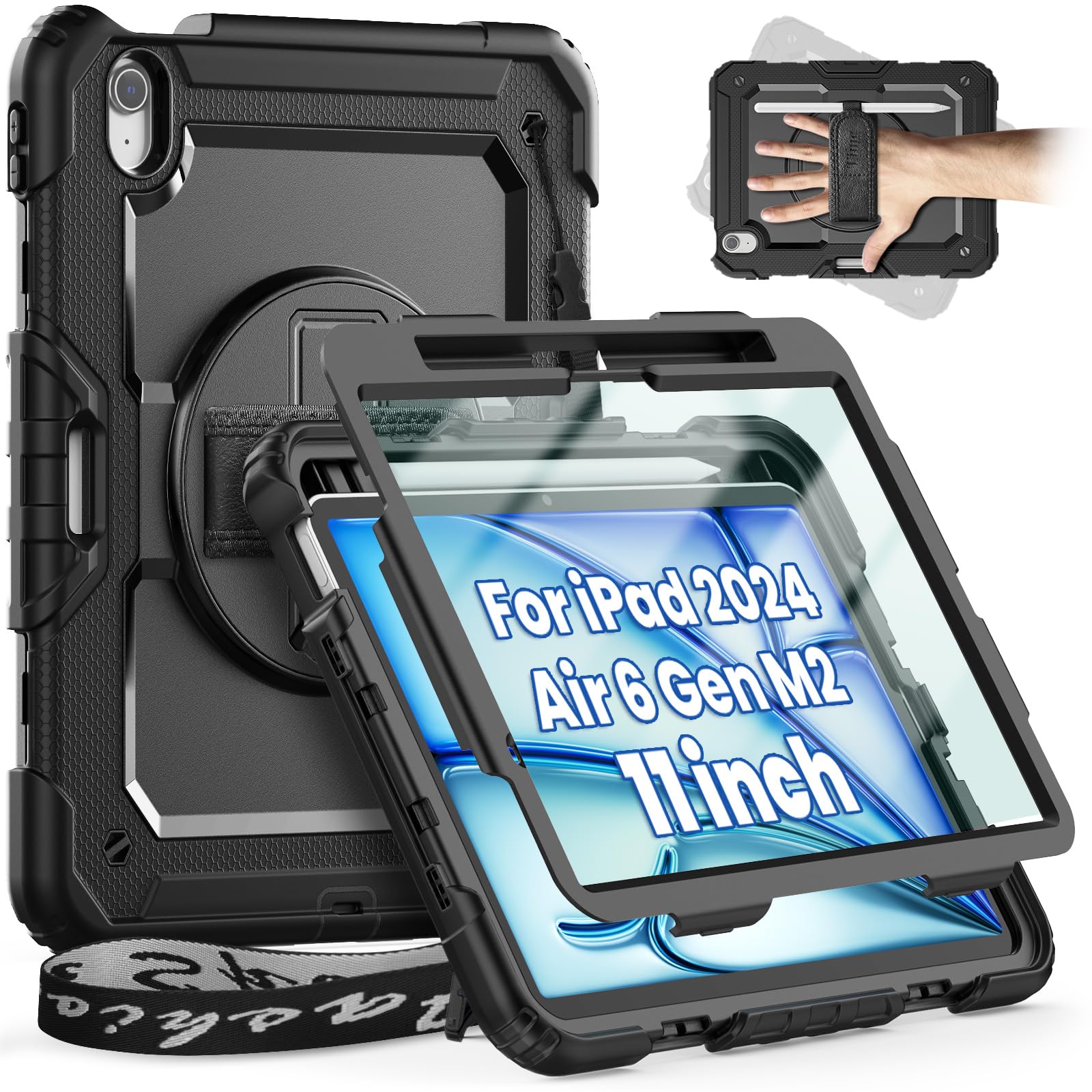 Timecity Case for iPad Air 11 Inch M2 2024 6th Generation(Model: A2902 ...