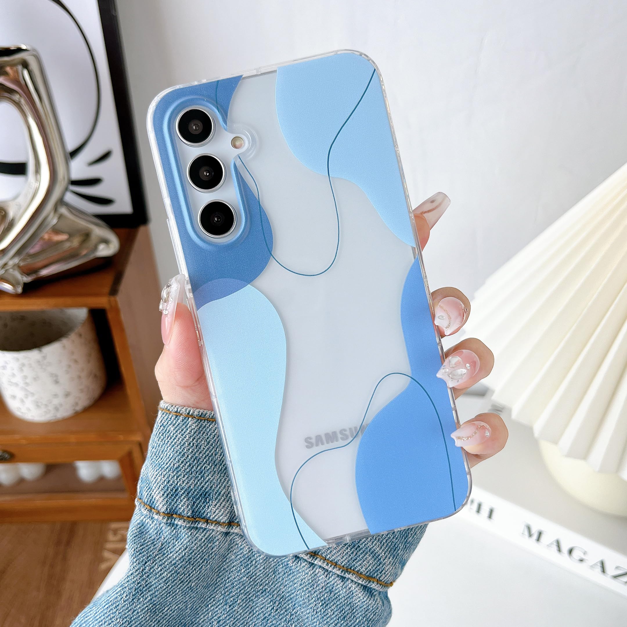 Amazon.com: DEFBSC Compatible with Samsung Galaxy S24 Case, Soft Shaped Art Design with Built-in ...