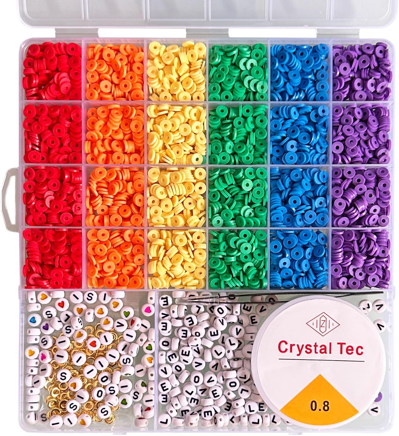 Amazon.com: Gay Pride DIY Craft Rubber Clay Beads Kit - LGBT Rainbow ...
