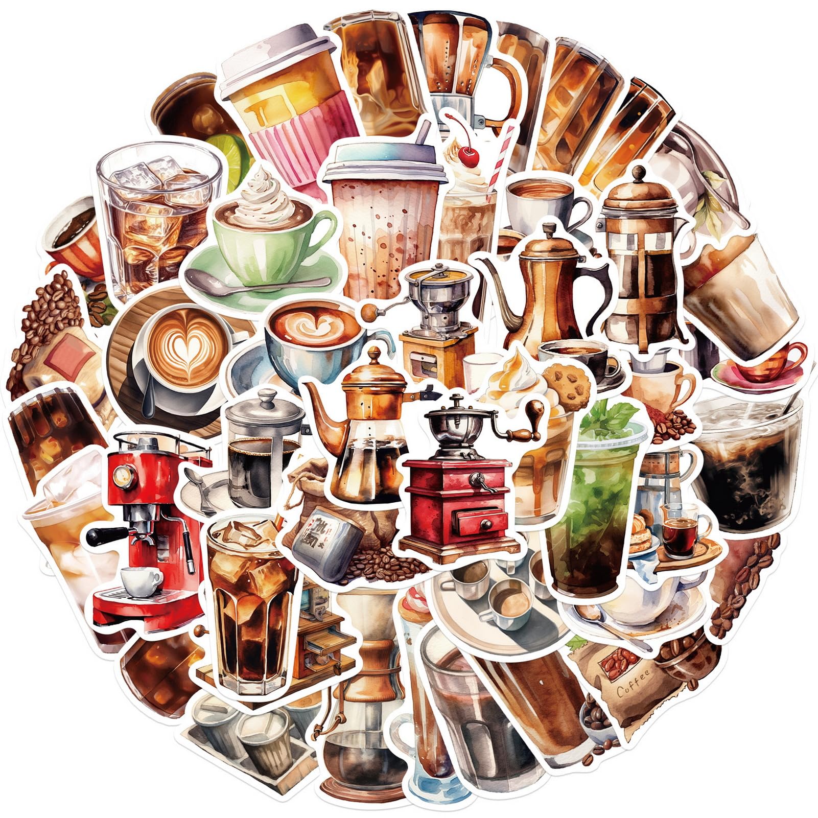 Amazon.com: 50Pcs Cup Stickers Easy to Stick Compact Modern Sticky ...