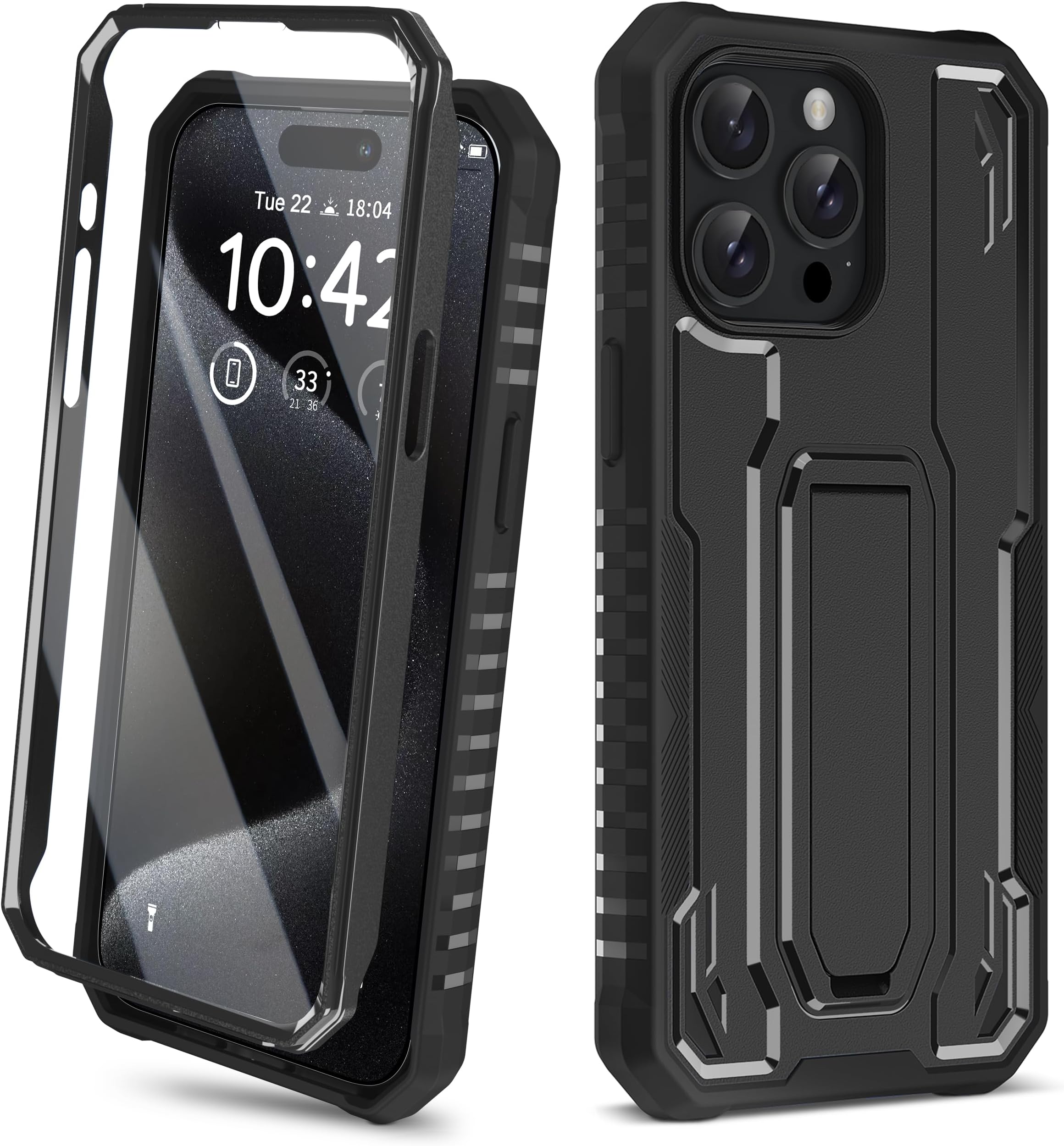Amazon.com: ORETECH for iPhone 15-Pro Case: Full Body Rugged Protective ...