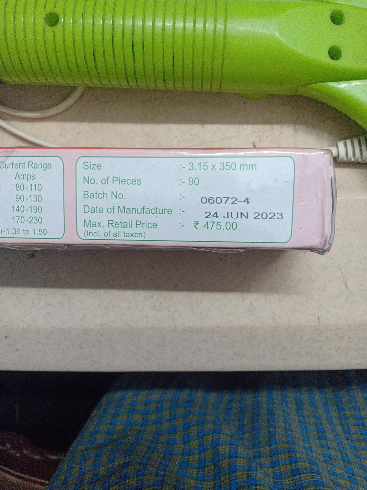 THS WELDING ROD 3.15 * 350mm 1 PACKET No of pieces : 90 : Amazon.in ...