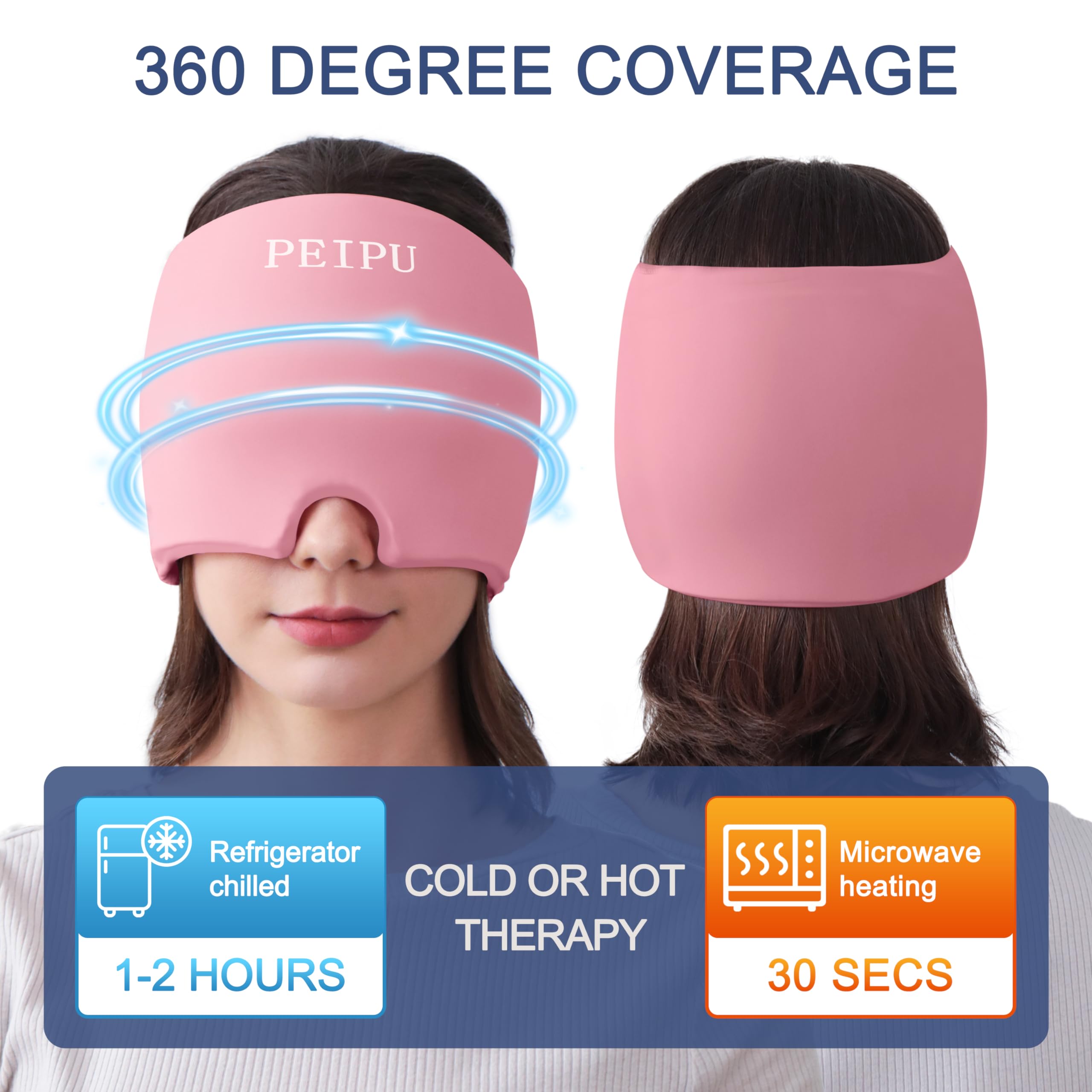 Snapklik.com : Migraine Relief Cap, Soothing Headache Ice Pack, Cooling ...