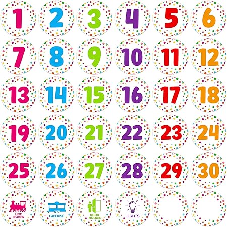 Amazon.com: PETCEE 36PCS Number Spot Markers Stickers Watercolor Line ...