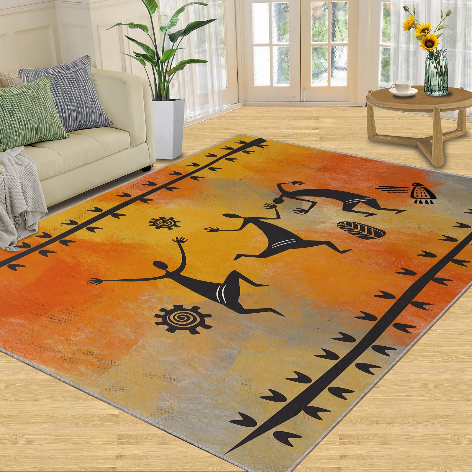 Amazon.com: 2x3 Entryway Rug, Rustic Southwestern Rug, Aztec Ethnic ...