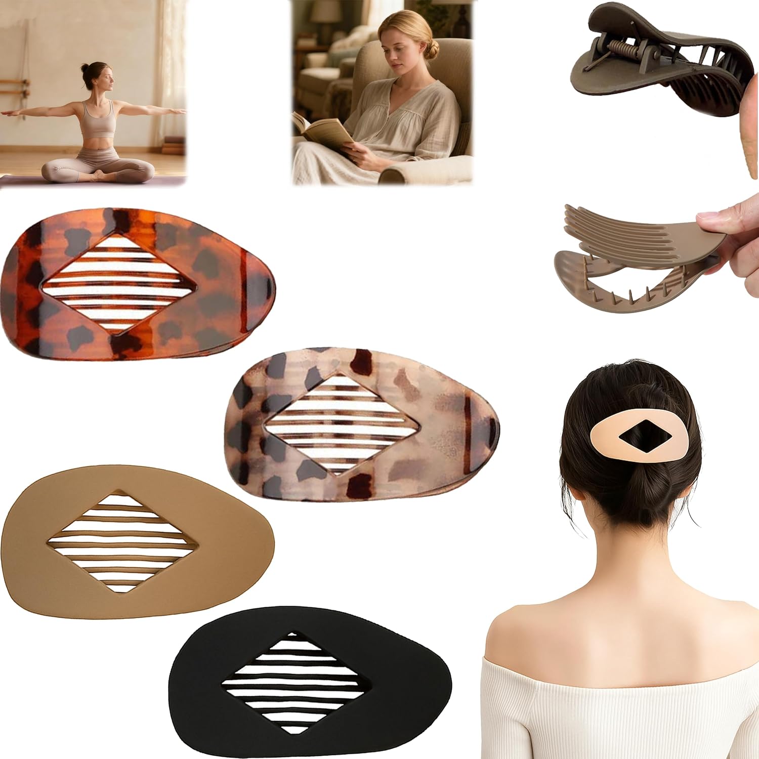 Amazon.com : Matte Duckbill Hair Clips, Simple Elegant Duckbill Hairpin ...