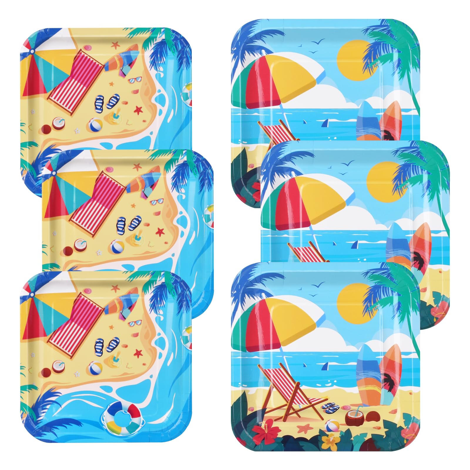 Snapklik.com : Gatherfun 80 PCS Beach Theme Party Supplies Set ...
