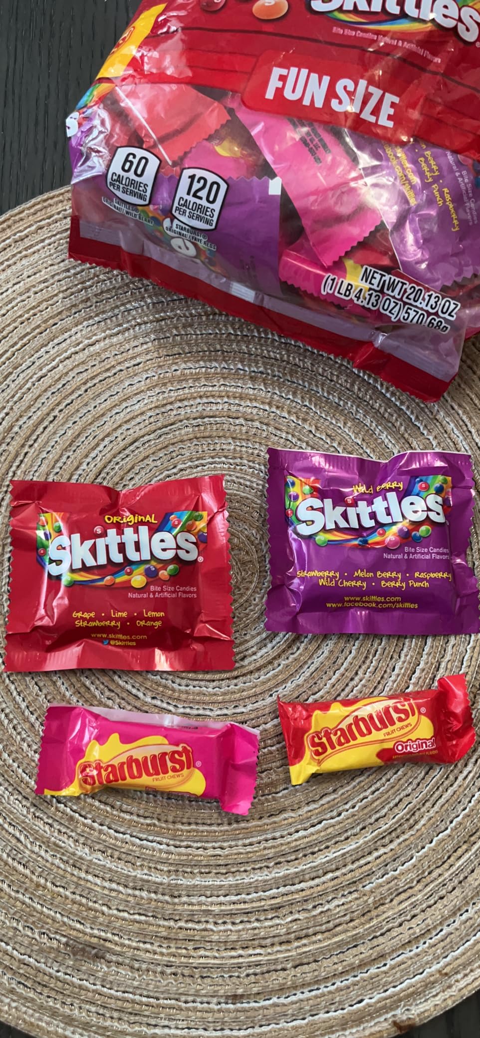 Amazon.com : SKITTLES Original & STARBURST Original Fun Size Variety ...