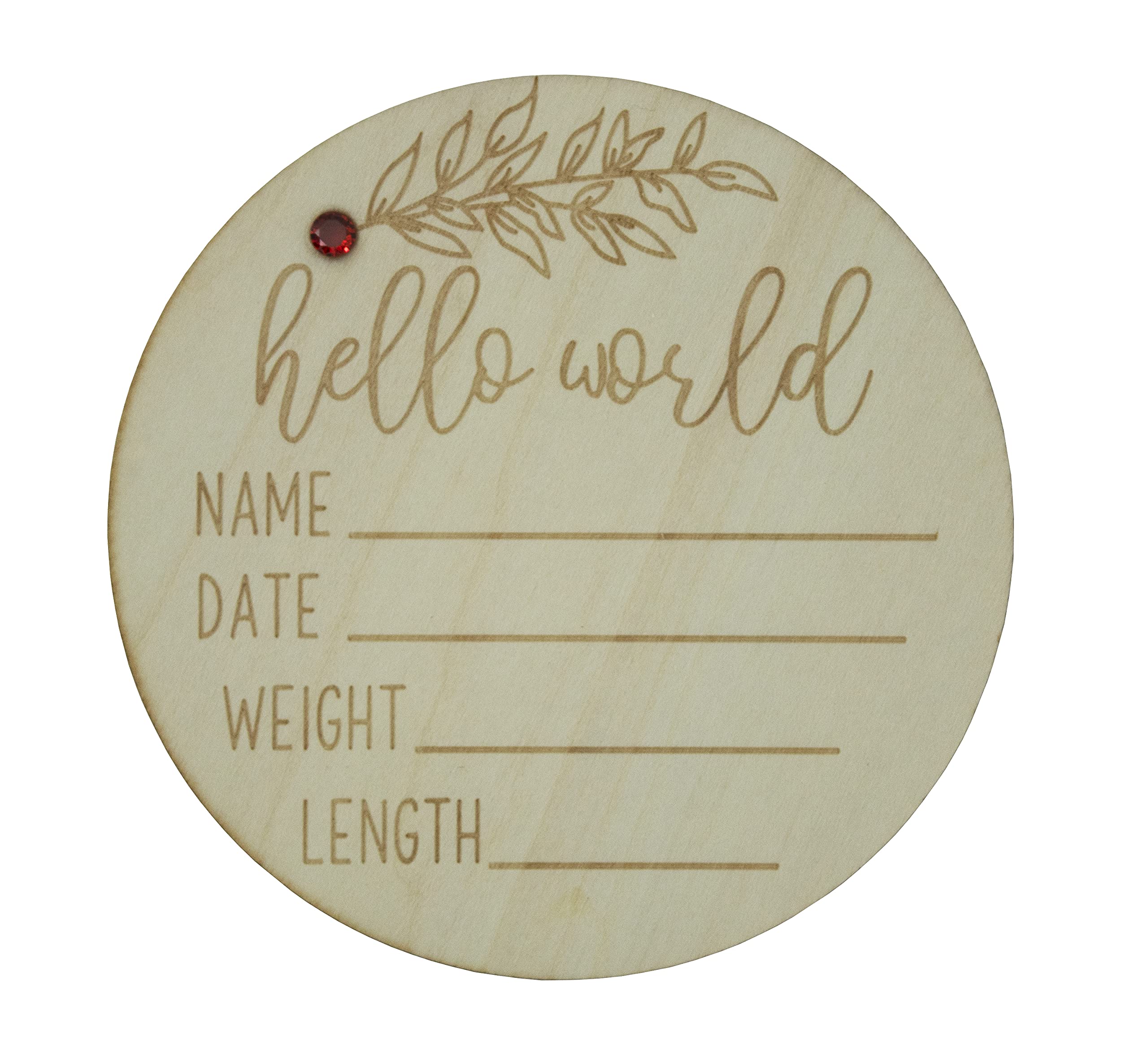 Buy Hello World Baby Announcement Sign with Custom Birthstone and Bonus ...