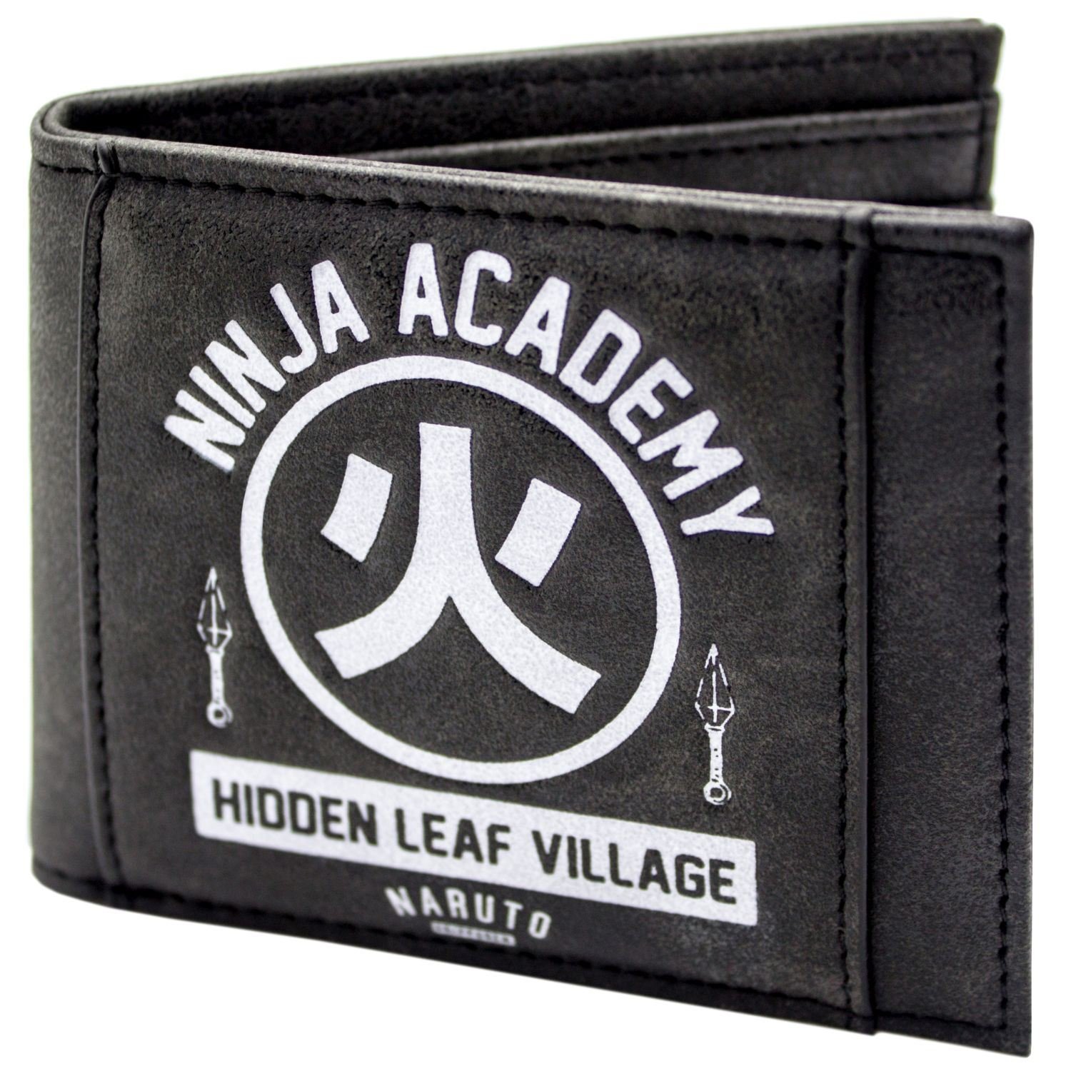 Naruto Shippuden Ninja Academy Hidden Leaf Village Black ID & Card Bi ...