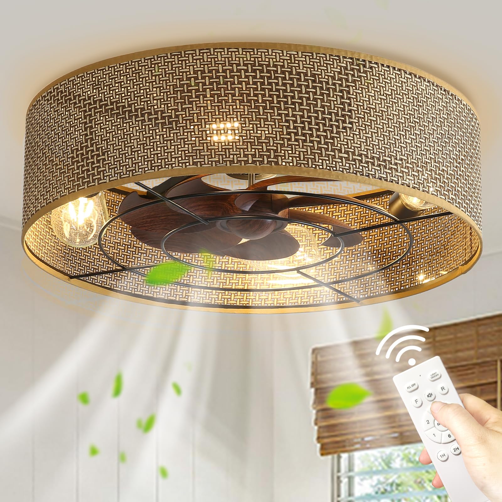 Snapklik.com : Capslpad 19 Boho Caged Ceiling Fans