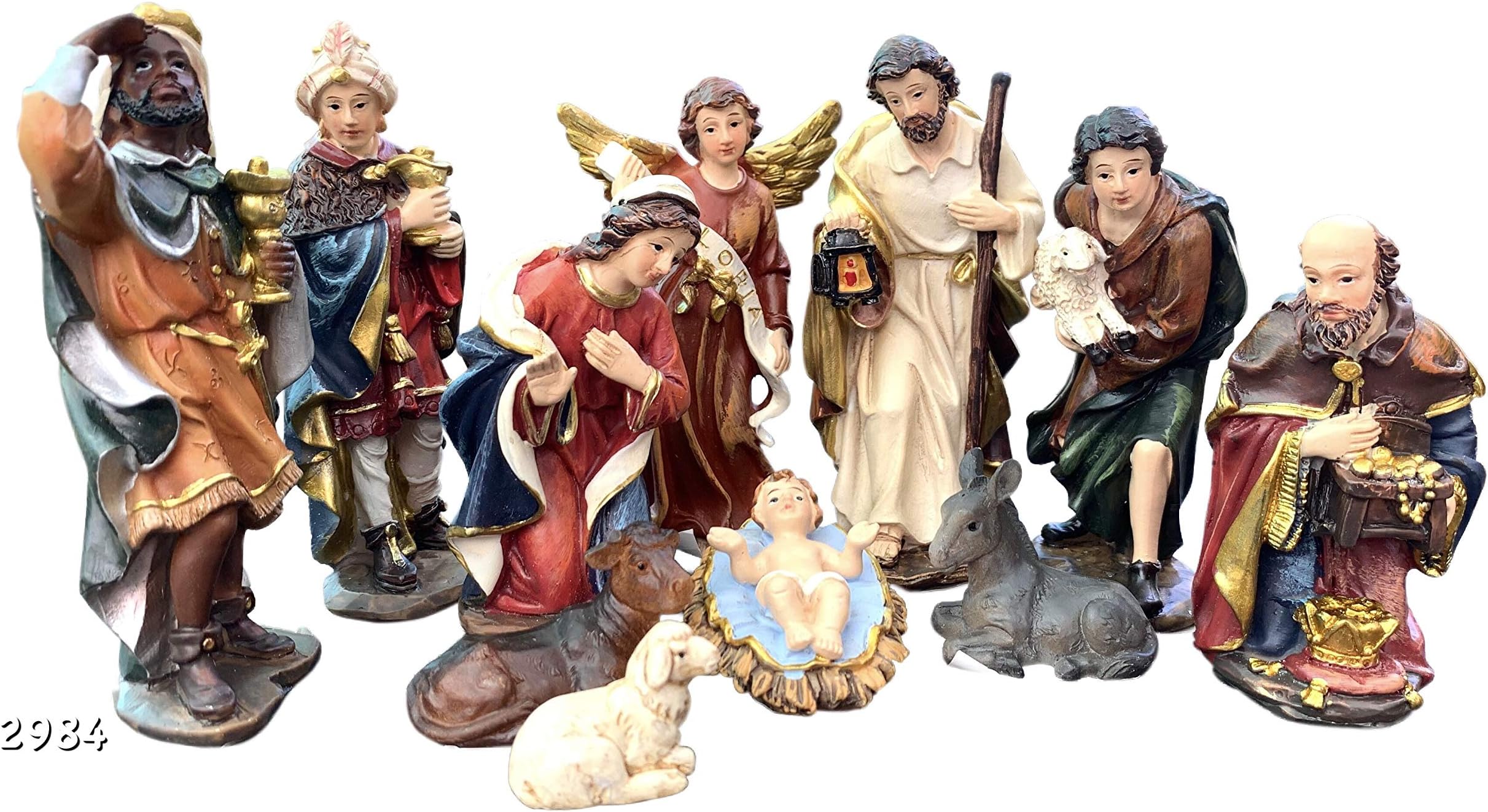 Amazon.com: Norrclp Nativity Set of 11 Figurines, Nativity Scene Resin ...