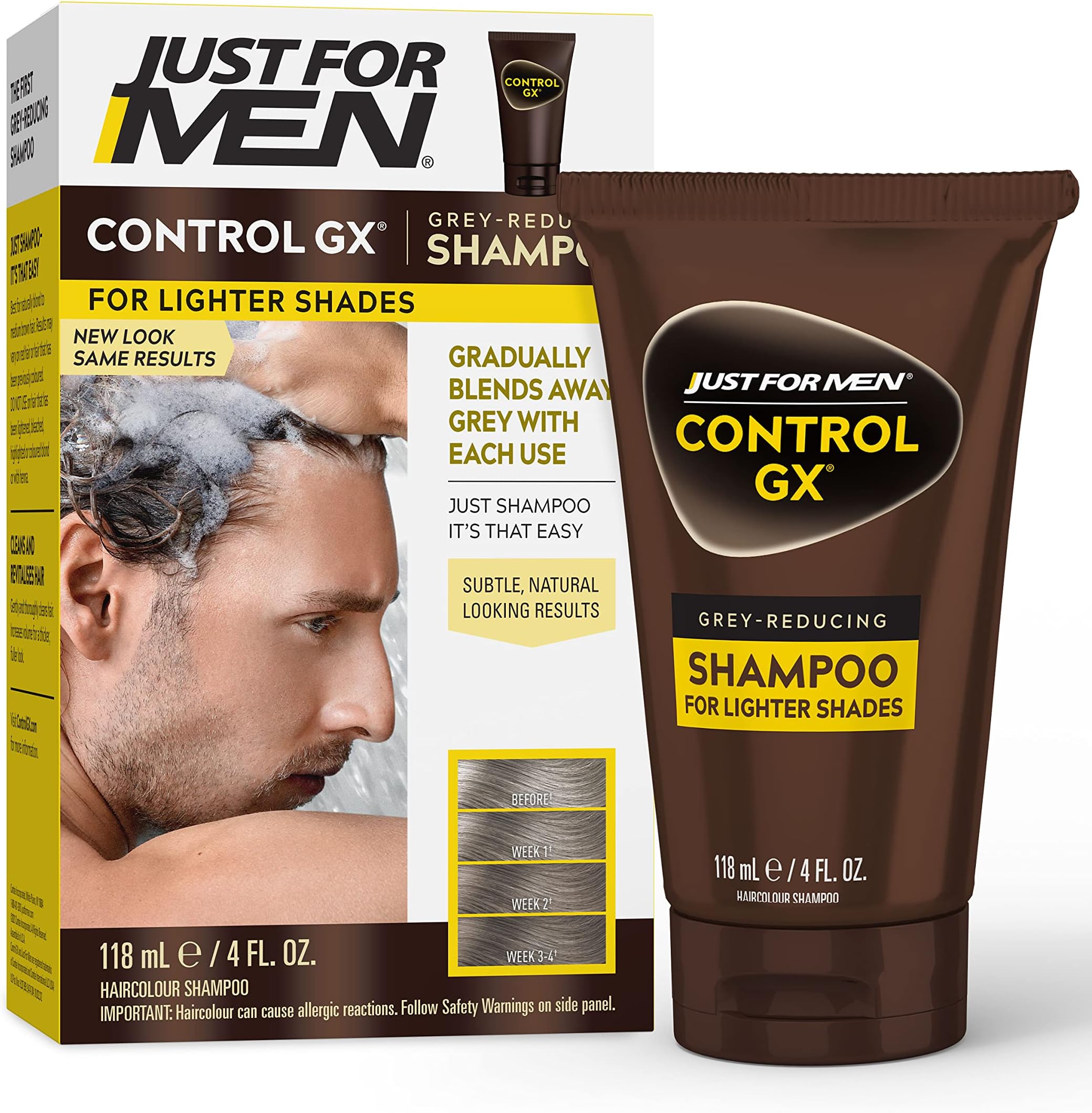 Amazon.com: Just For Men Control GX Grey Reducing Shampoo, 5 Fluid ...