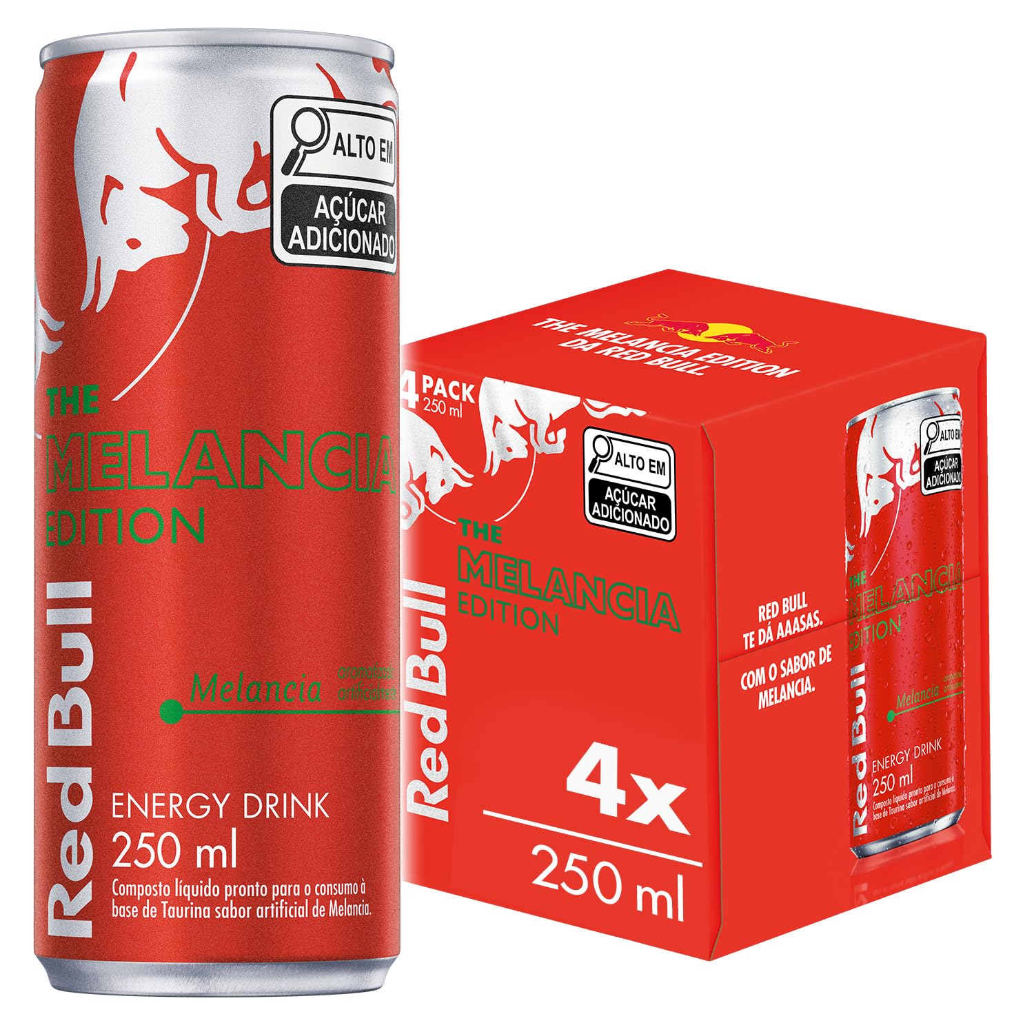Pack de 4 Latas Red Bull Energético, Melancia, 250 ml | Amazon.com.br