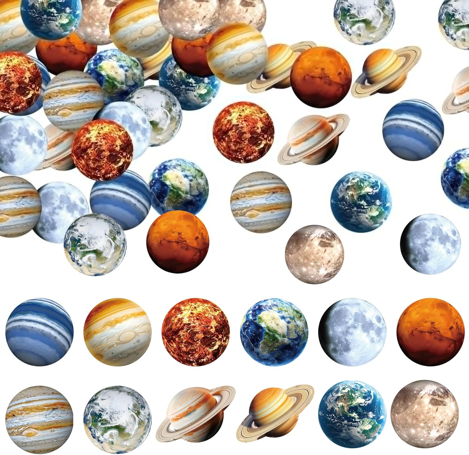 Amazon.com: 72Pcs Edible Outer Space Cupcake Toppers Solar System ...