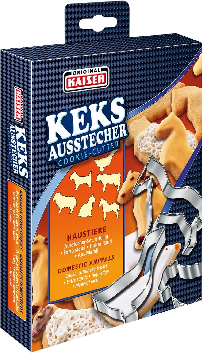 Amazon.com: Original Kaiser Domestic Animals Cookie Cutters ~ Set of 6 ...