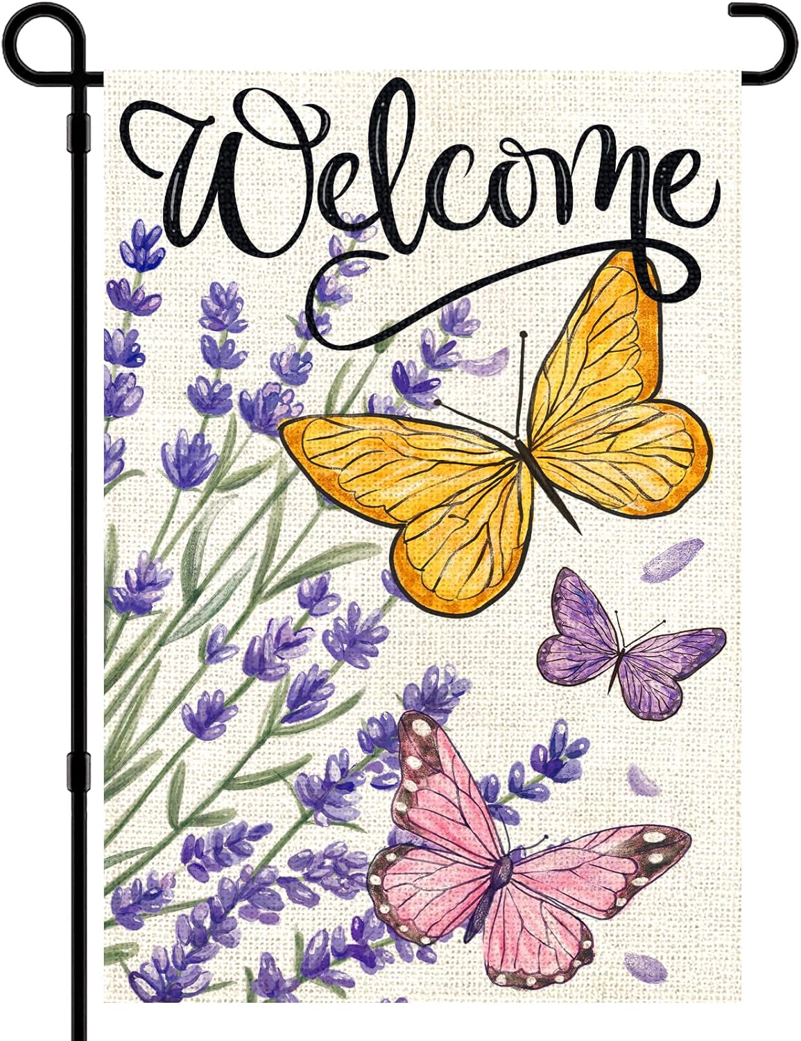 Amazon.com : DIYDEC Welcome Spring Garden Flag 12x18 Inch Double Sided ...