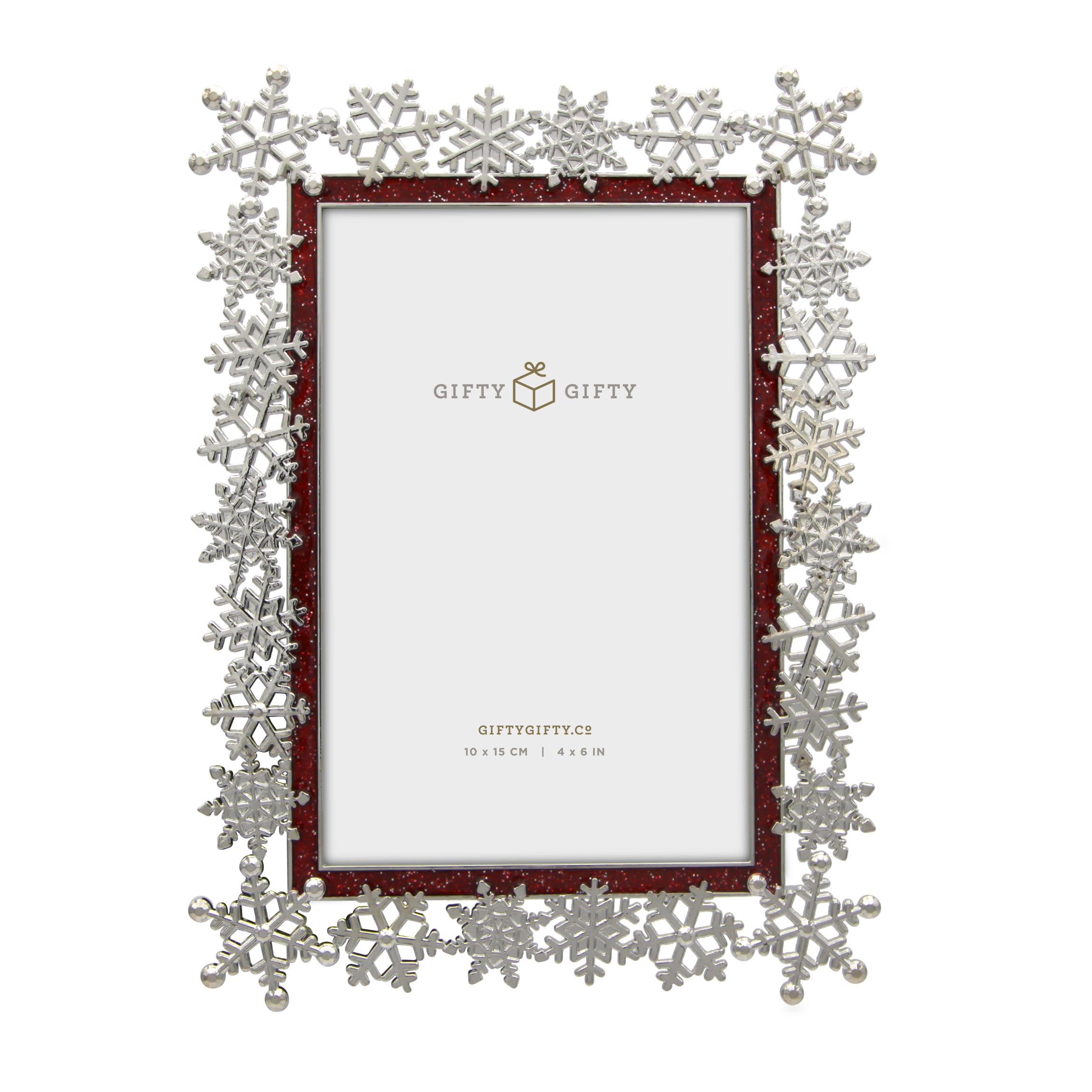 Amazon.com - GIFTY GIFTY Christmas Red Cut-Out Snowflake Photo Frame ...