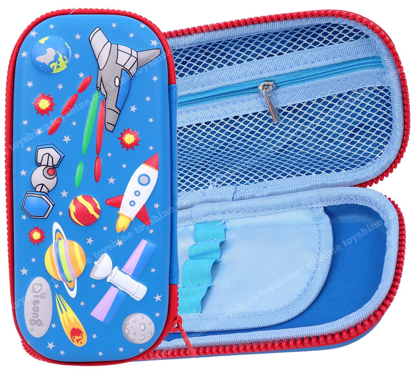 Buy Toyshine Space Rocket Hardtop Pencil Case with Compartments - Kids ...