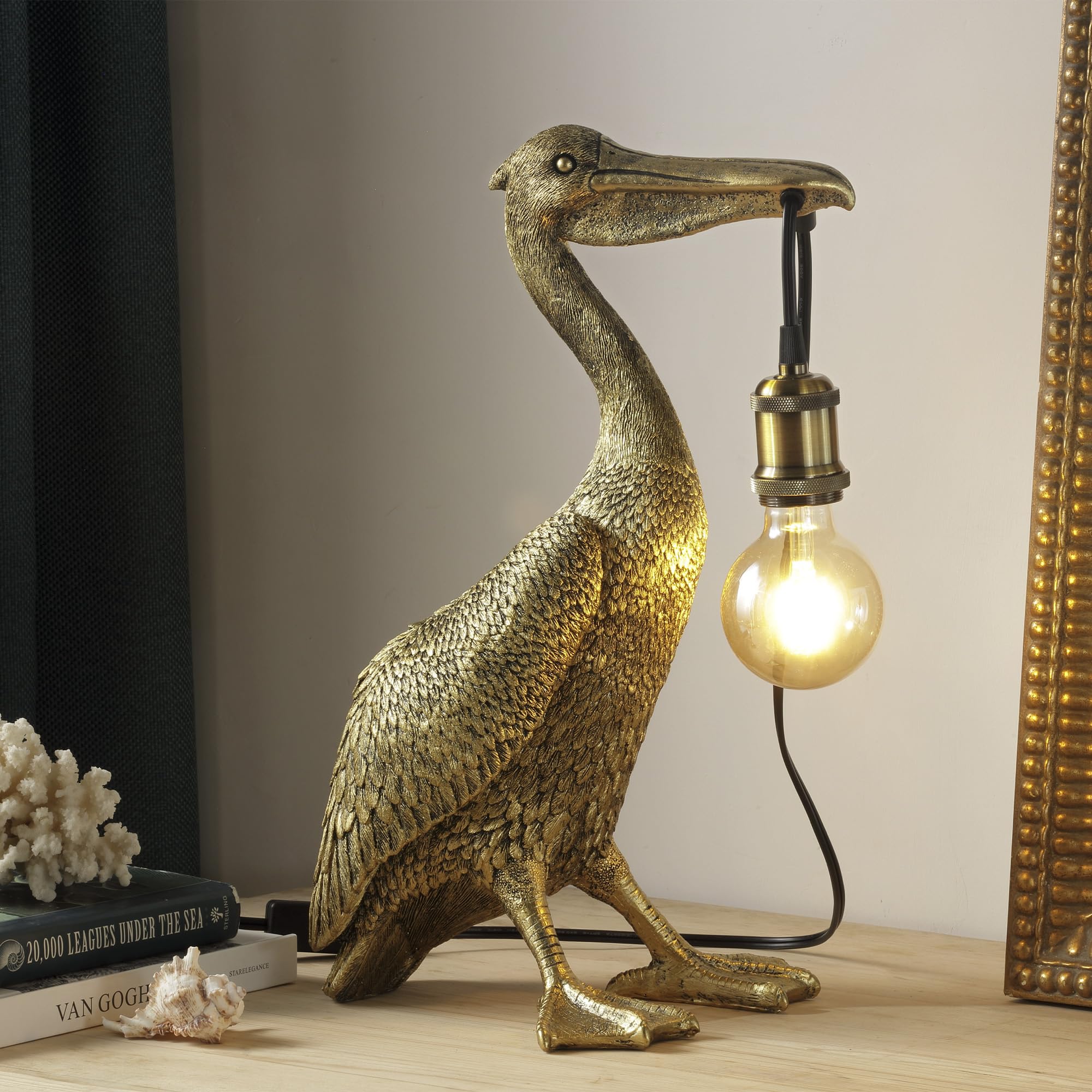 SPI Pelican Decorative Desk Lamp, Gold Finish - Amazon.com