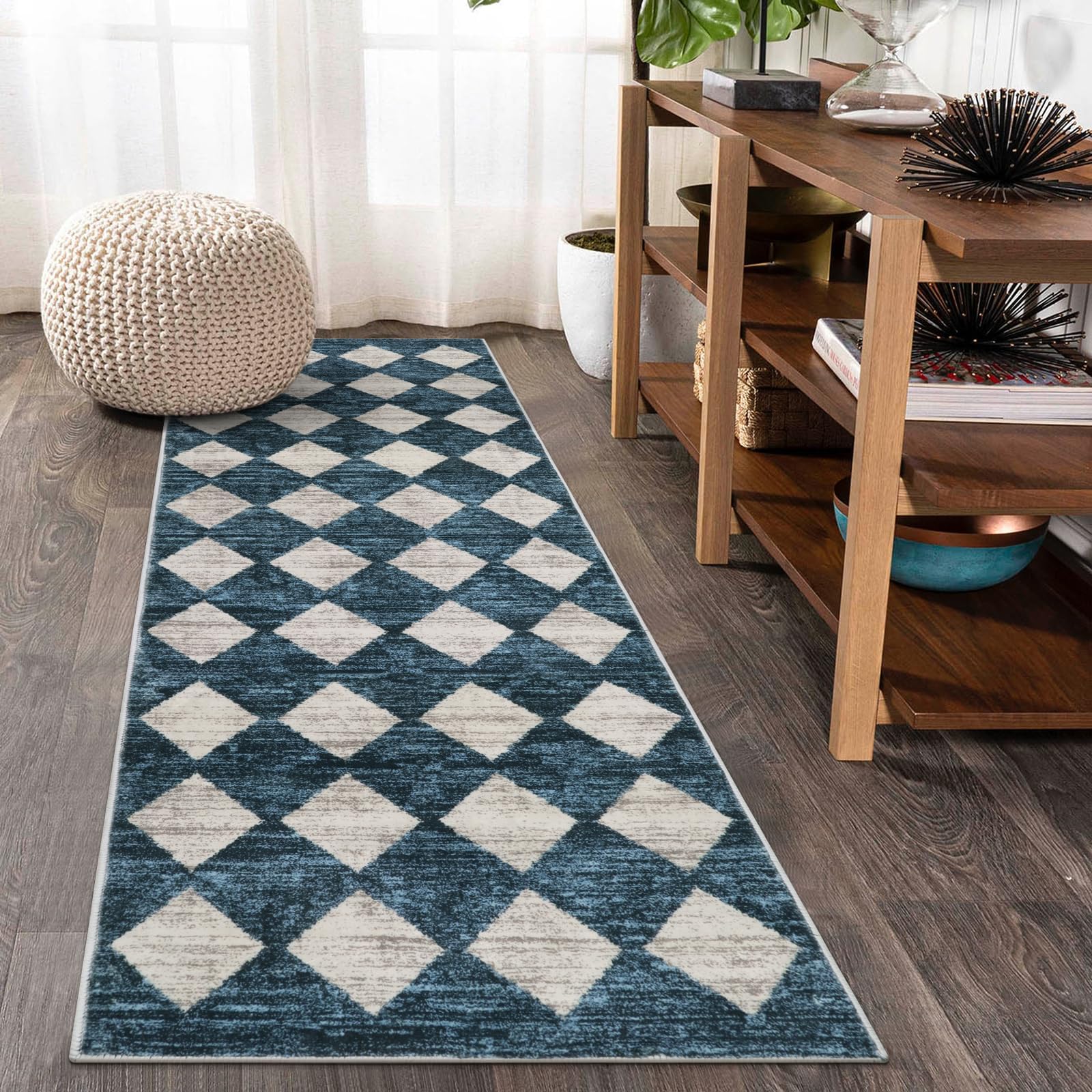 Amazon.com: Lahome Moroccan Trellis Runner Rug - 2x6 Bathroom Runner ...