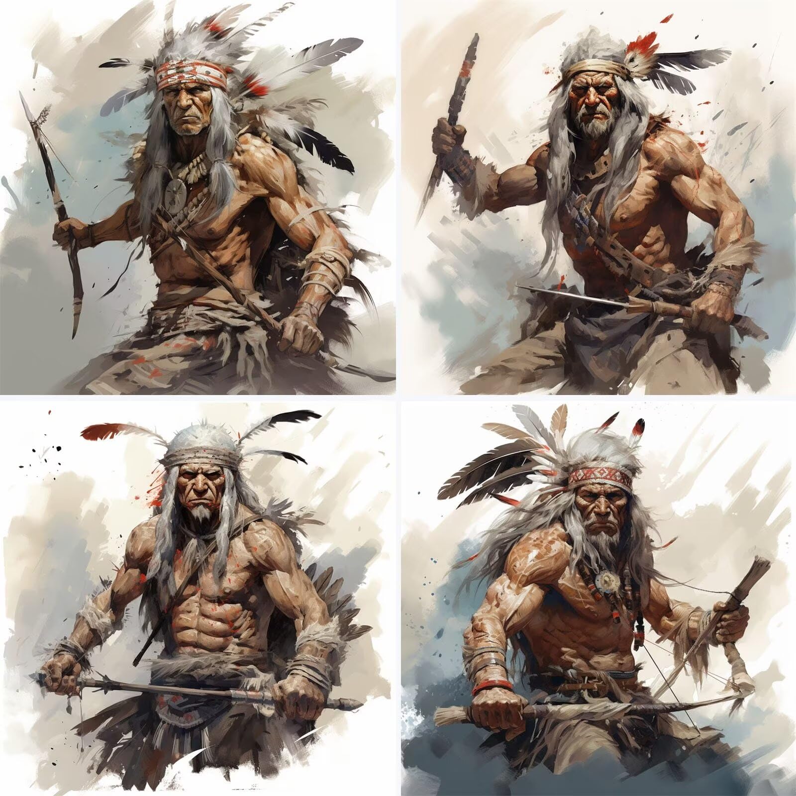 Peinture De Guerrier Indien