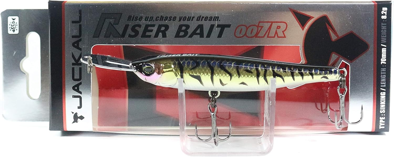 Amazon.com : Jackall Riser Bait 007R 70mm Topwater Sinking Lure Riser Flash Tiger (9172 ...