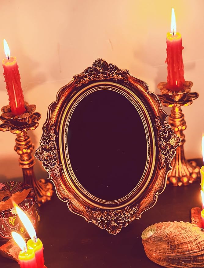 Amazon.com: Nosadi Black Scrying Mirror - Witchcraft Tools Altar Kit ...