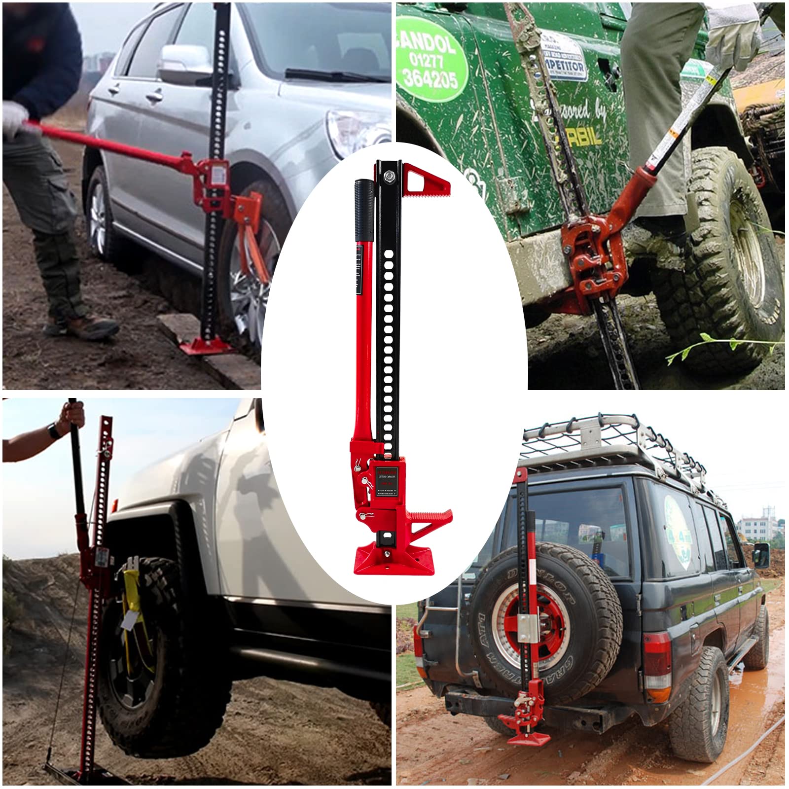 Farm Jack 48 Inch 33 Inch High Lift Farm Jack, 3 Ton/6000lbs Capacity ...
