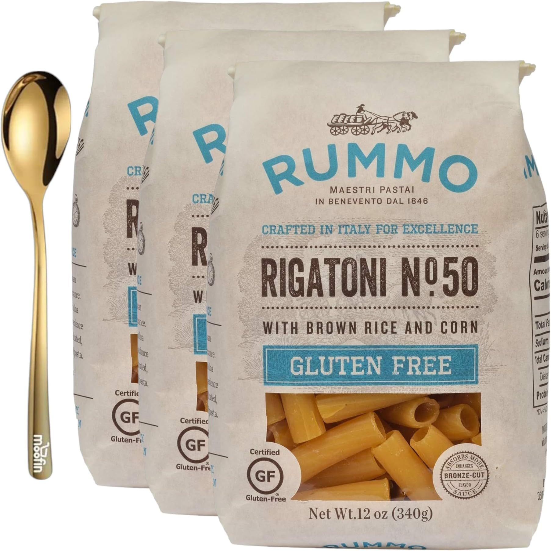 Amazon.com : Rummo Gluten Free Penne Rigate N.66 - Gluten Free Pasta ...