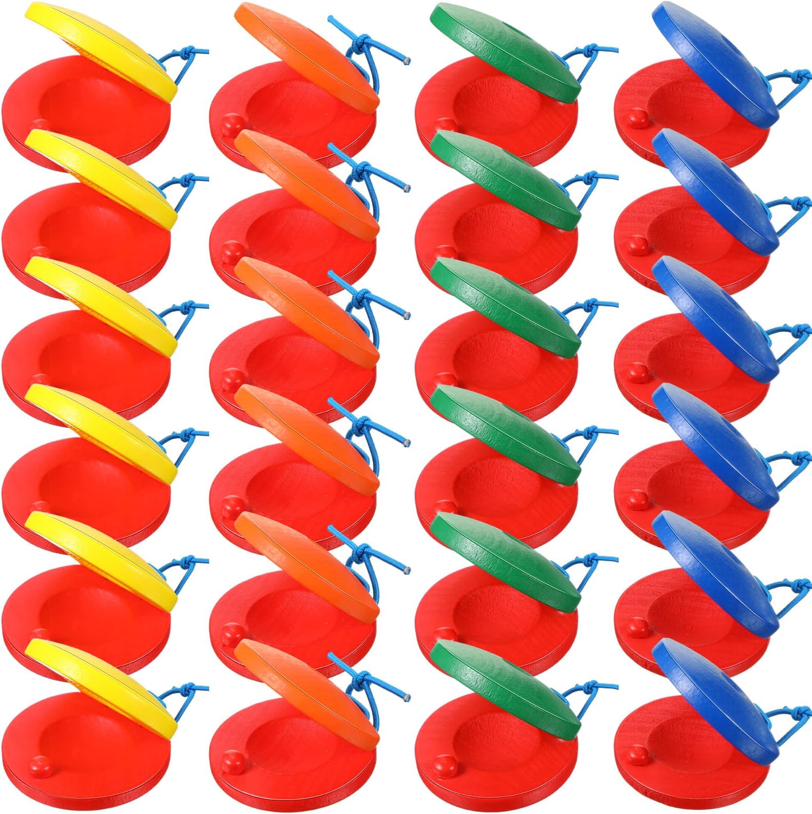 Amazon.com: Boao 24 Pcs Castanets Musical Castanets Instrument Wooden ...