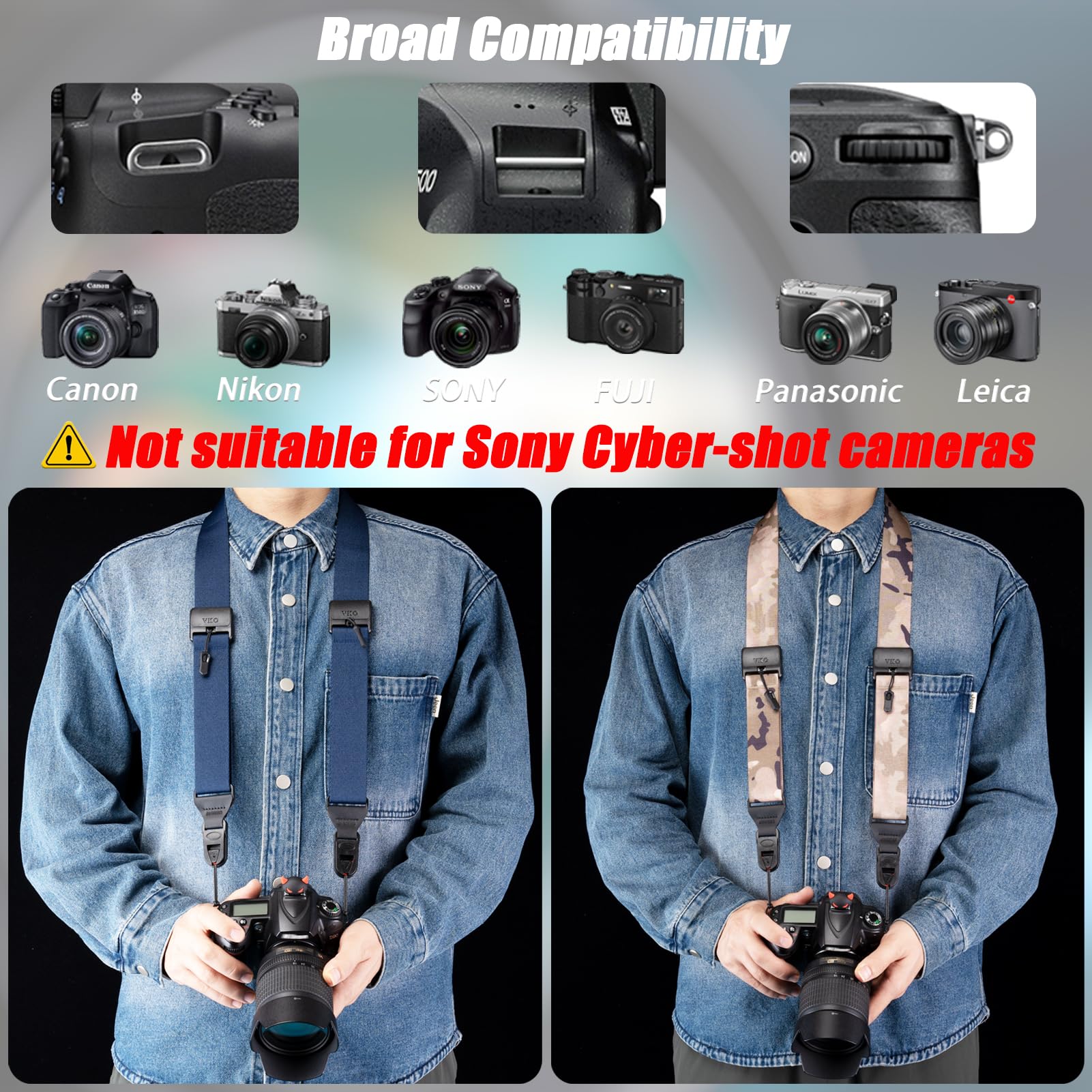Snapklik.com : VKO Camera Strap,Quick Release Adjust Neck Shoulder ...