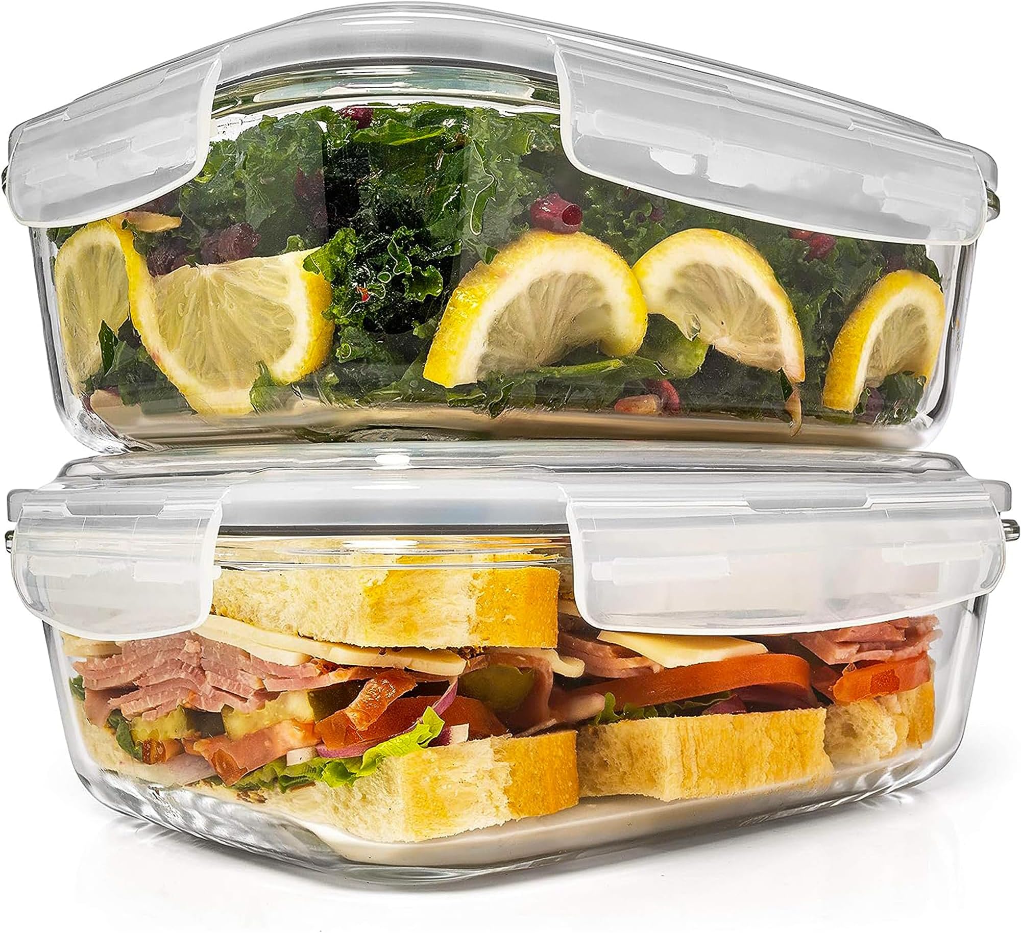 Amazon.com - Pyrex Pack of 2 Containers, Clear, Plus 7-Cup Round ...