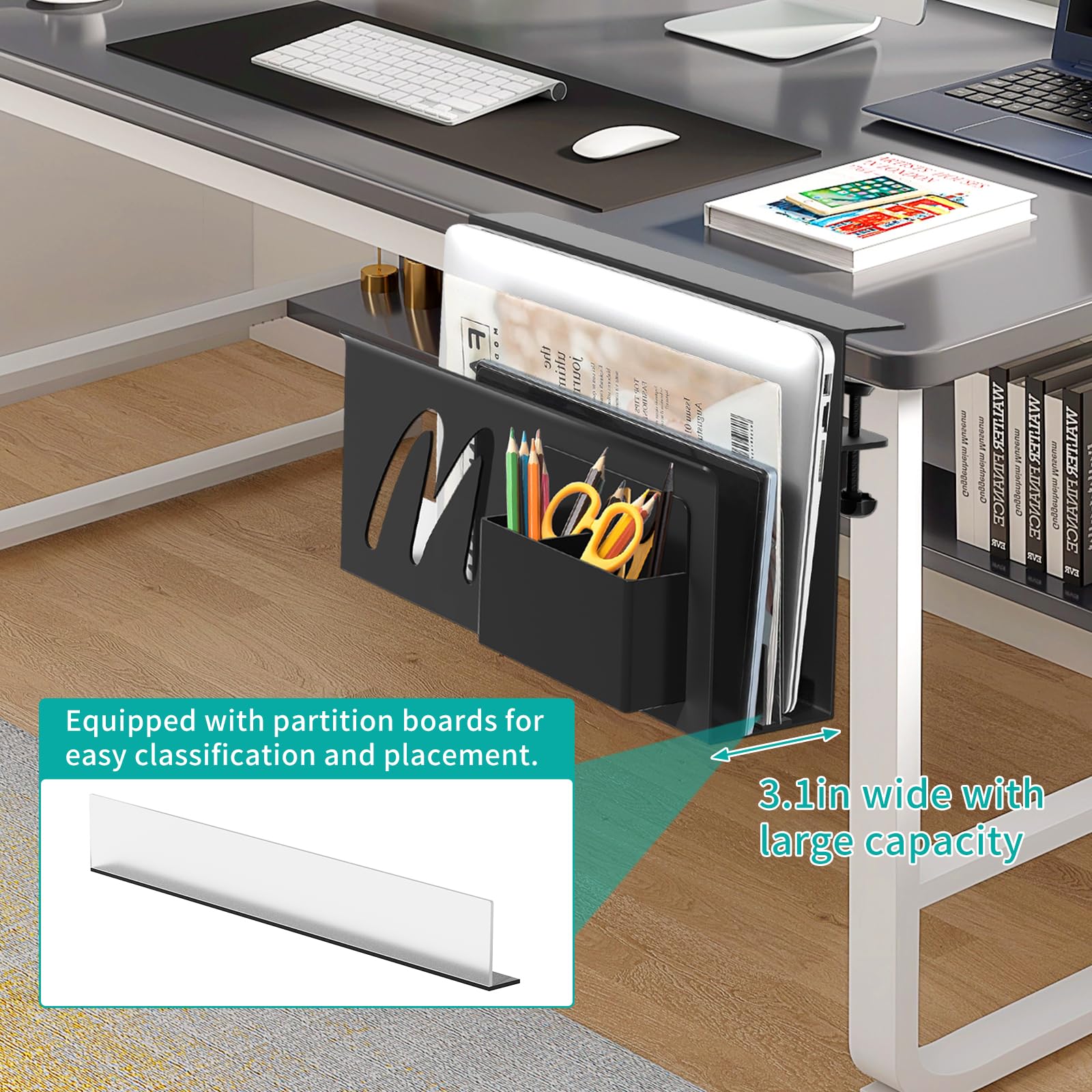Snapklik.com : Reaeng Desk Side Storage No Drill, Under Desk Storage ...