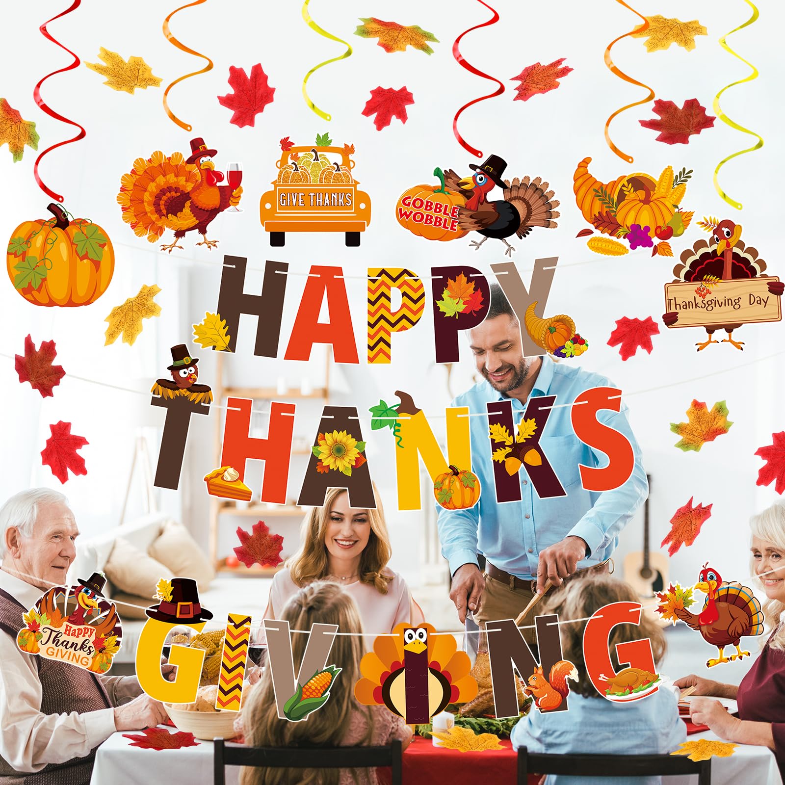 Happy Thanksgiving Banner Clip Art