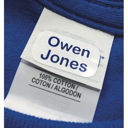 60 Personalised Washable Stick on Clothing Name Labels and Tags for ...